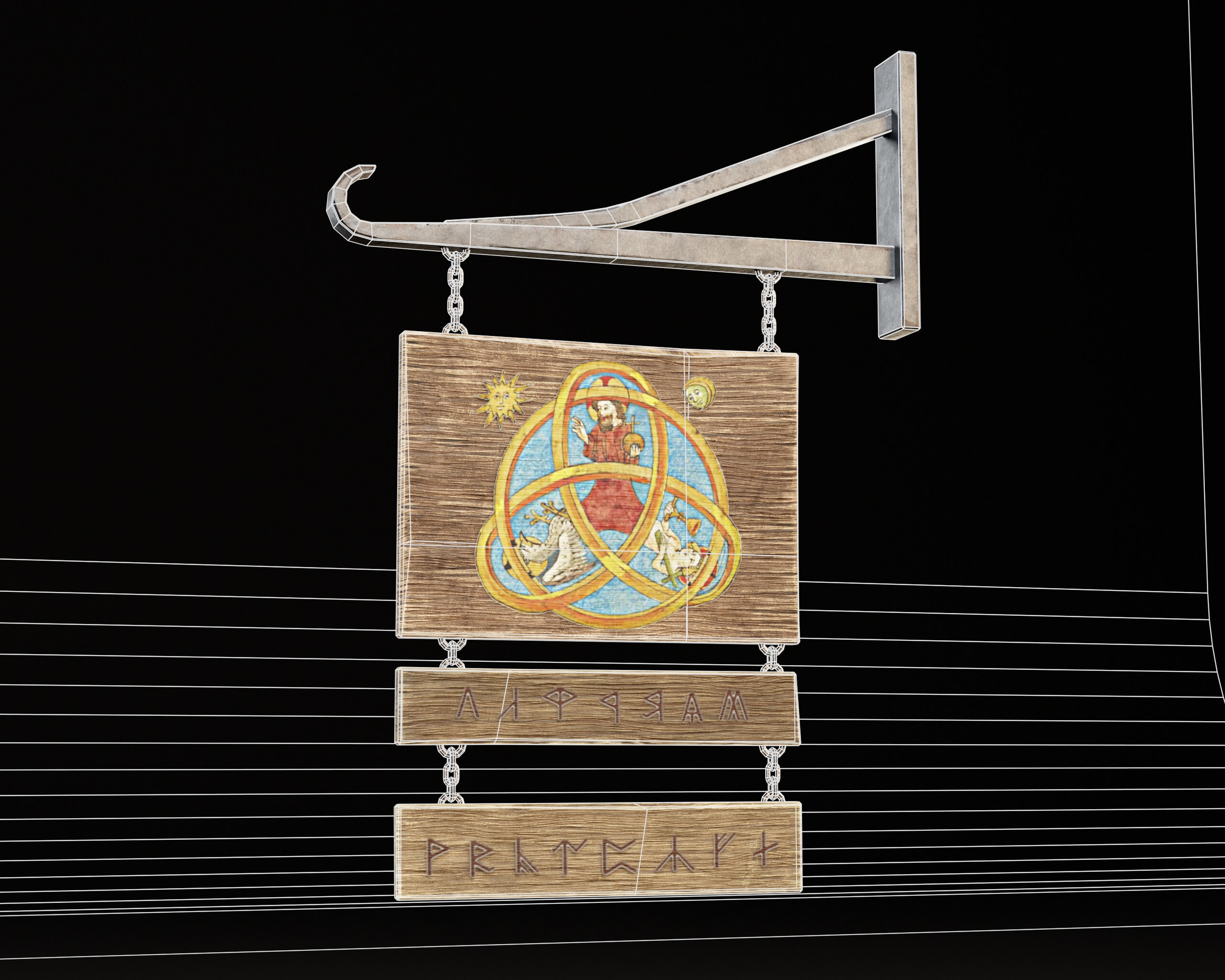 Medieval Town Signs - 3D Model by clockworkcreations