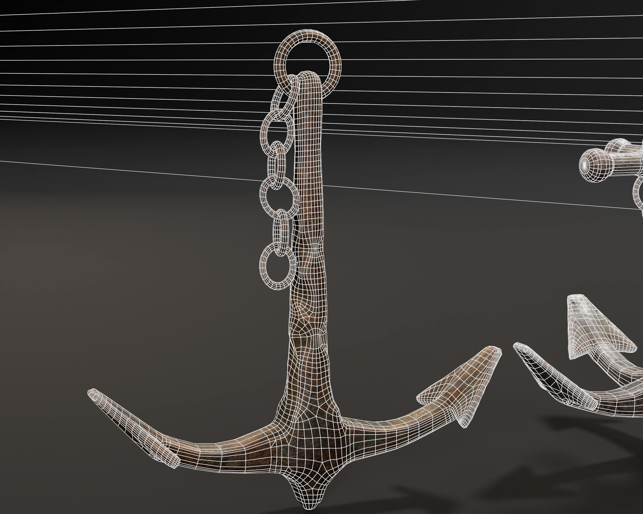 Old Anchor Set 1 - 3D Model by clockworkcreations