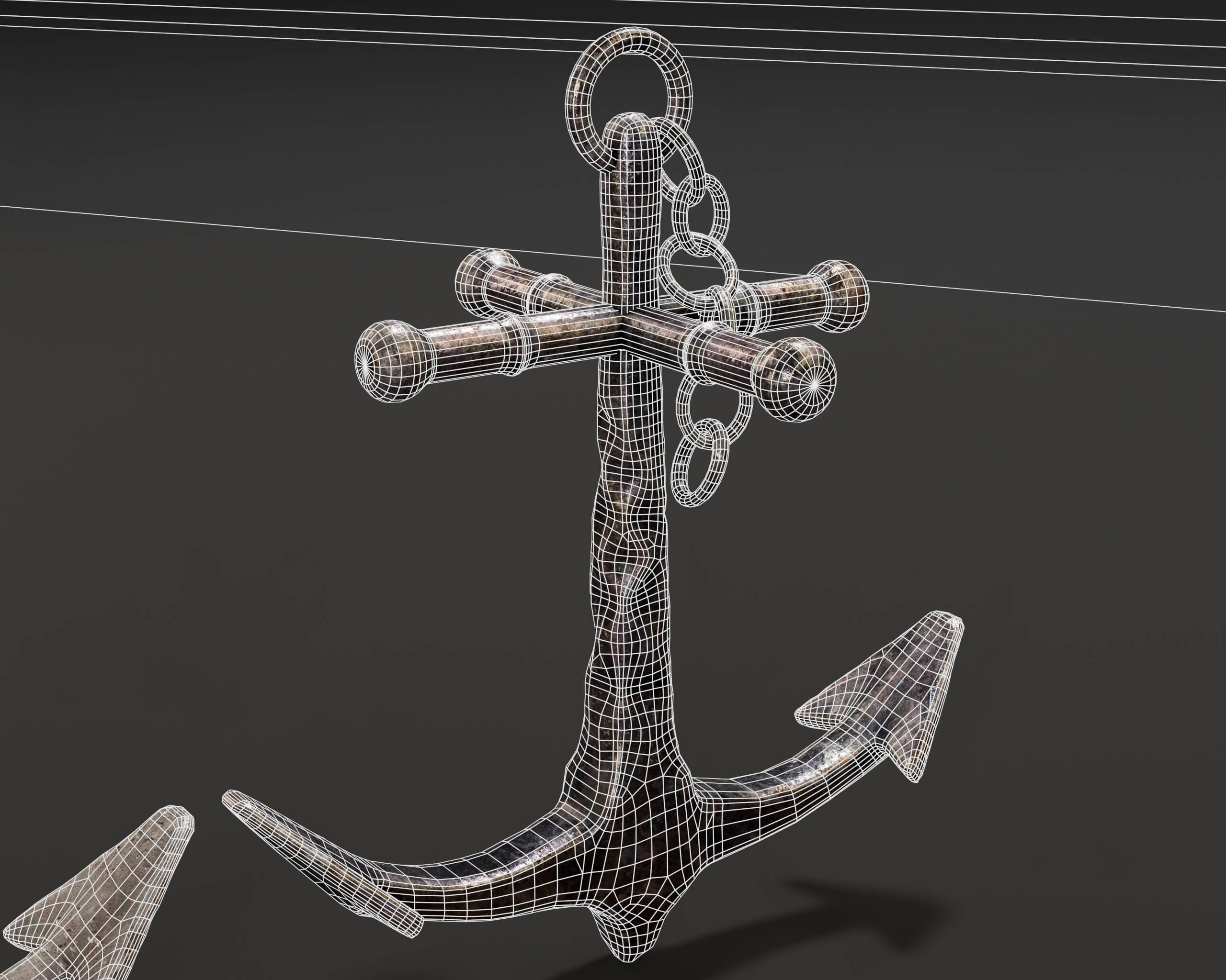 Old Anchor Set 1 - 3D Model by clockworkcreations