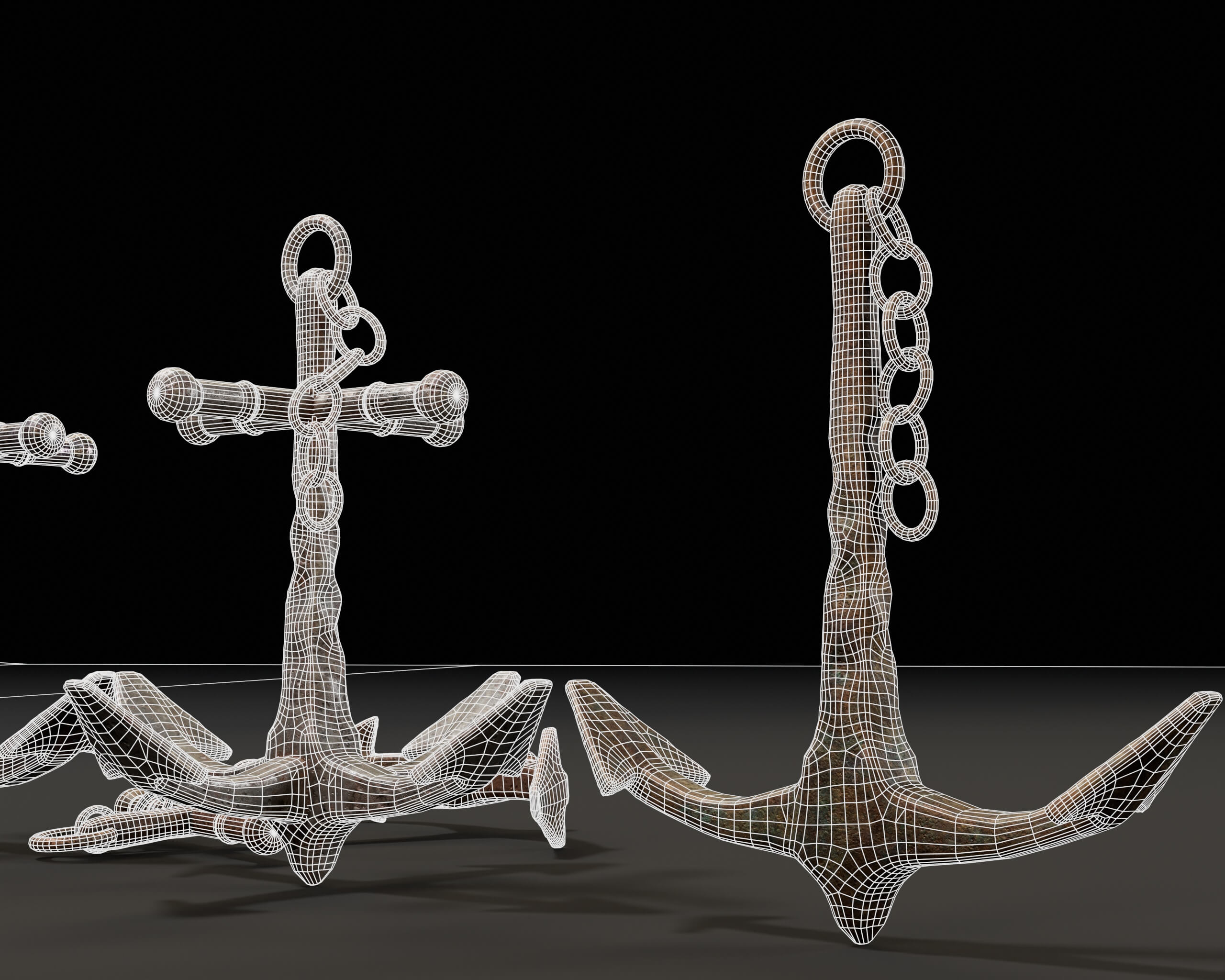 Old Anchor Set 1 - 3D Model by clockworkcreations