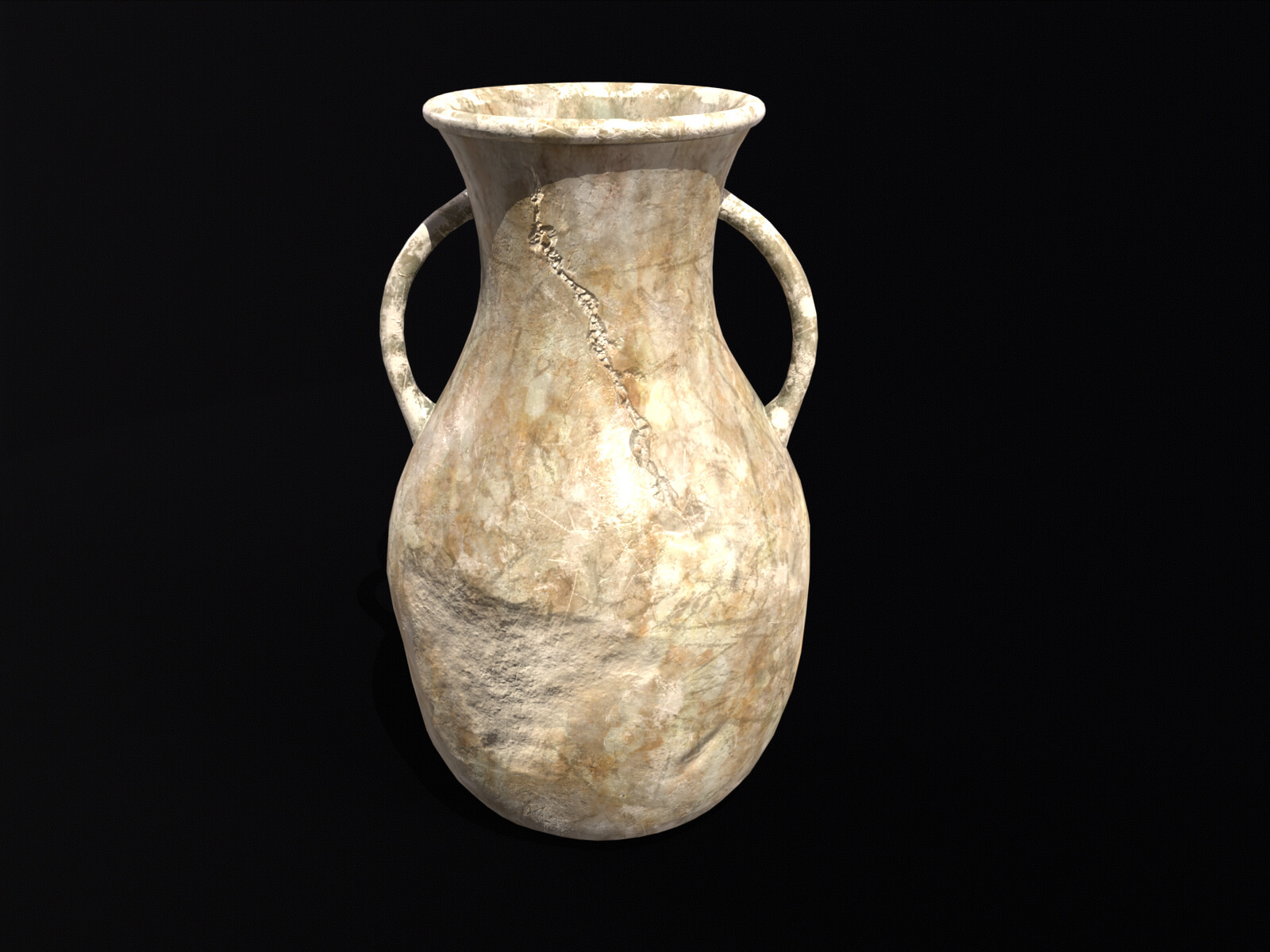 Old Elegant Marble Vase - 3D Model by clockworkcreations