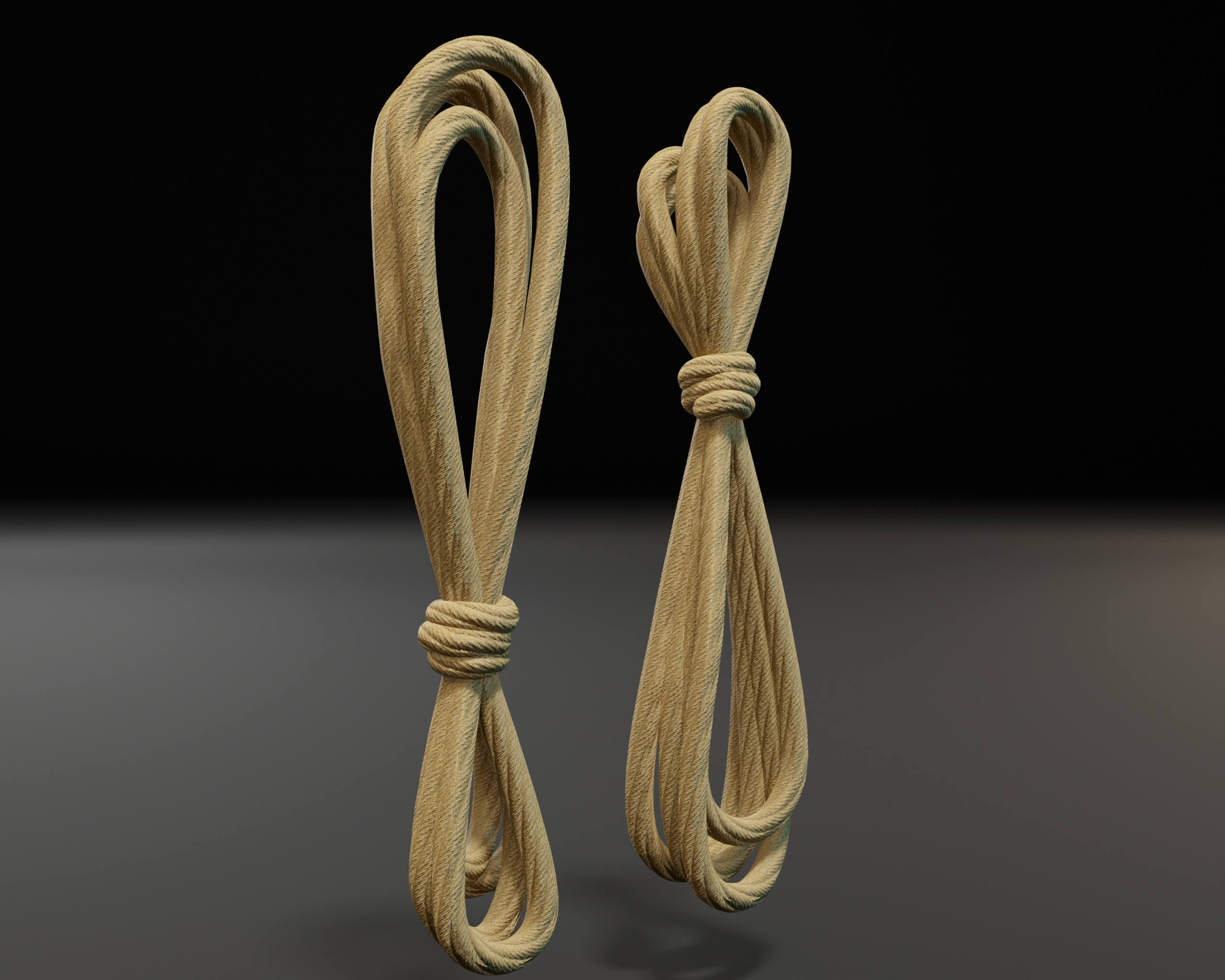 Old Used Ropes - 3D Model by clockworkcreations
