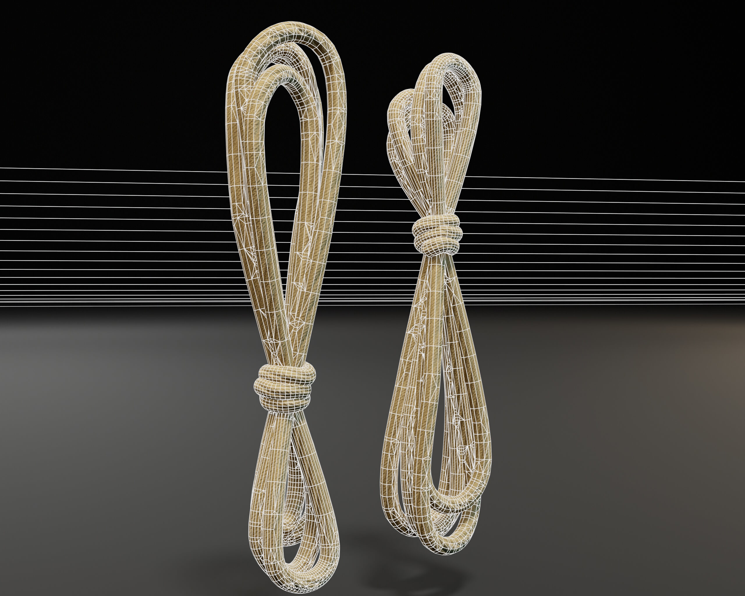 Old Used Ropes - 3D Model by clockworkcreations
