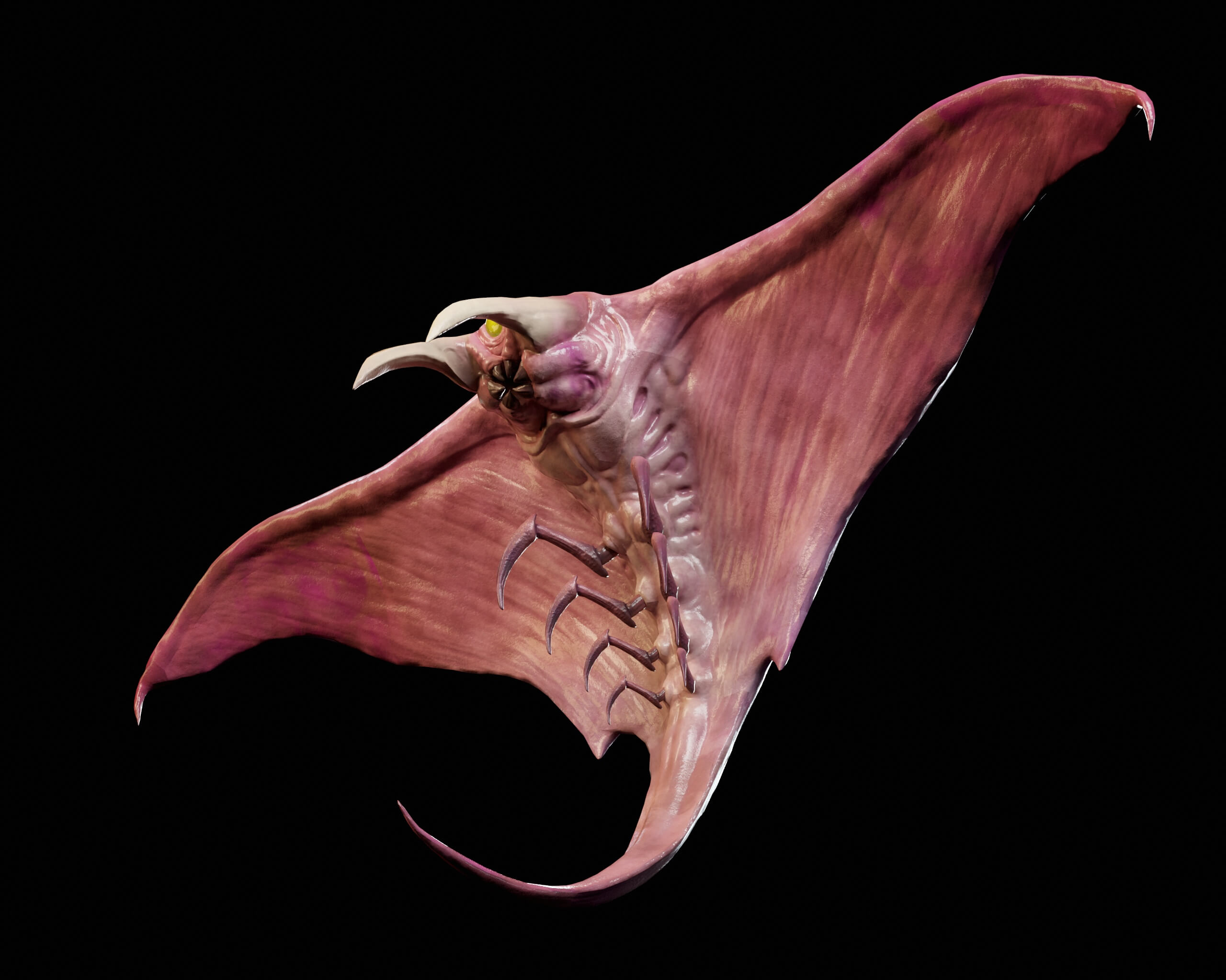 Sci-Fi Alien Bug Creature 3D Model by clockworkcreations