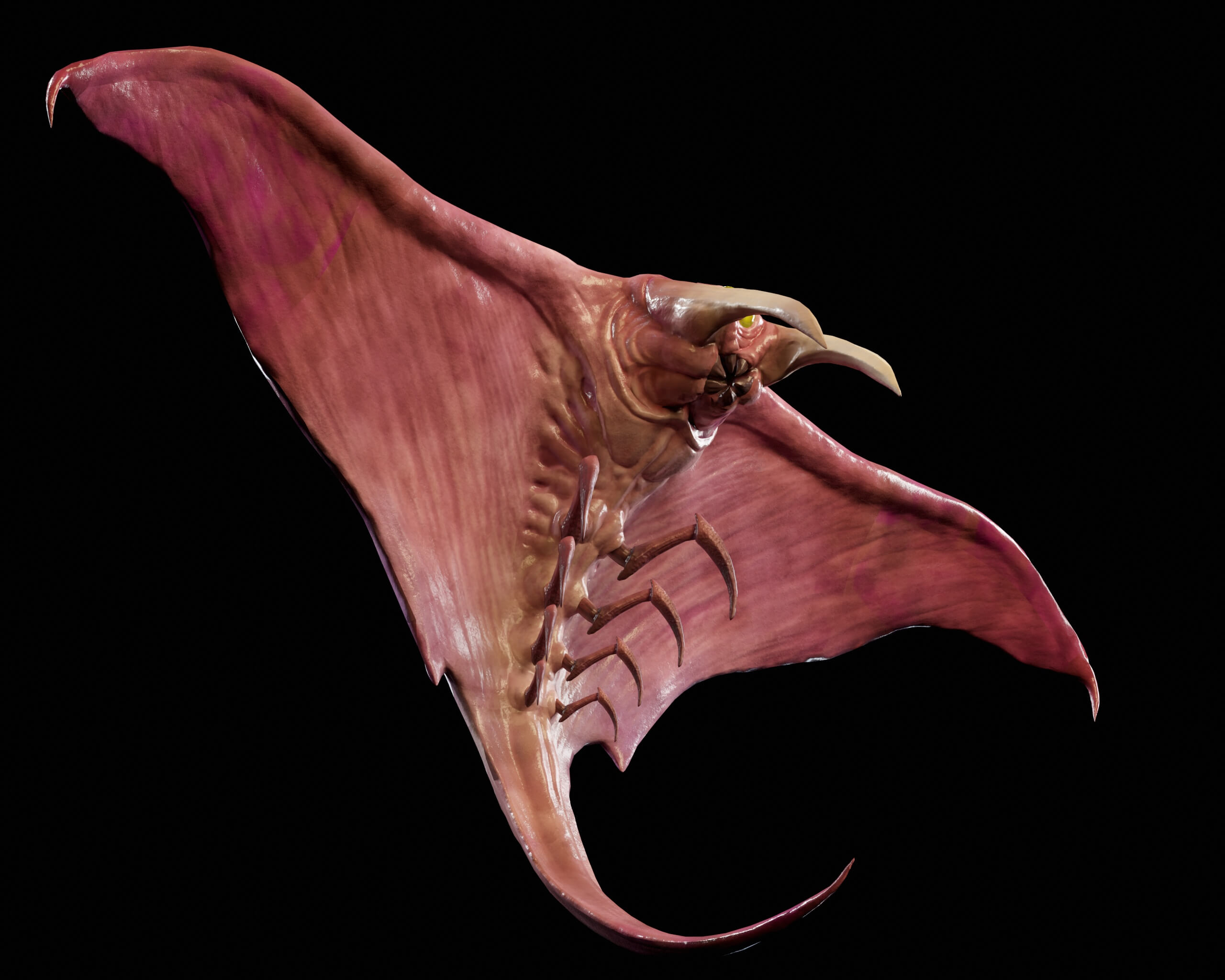 Sci-Fi Alien Bug Creature 3D Model by clockworkcreations