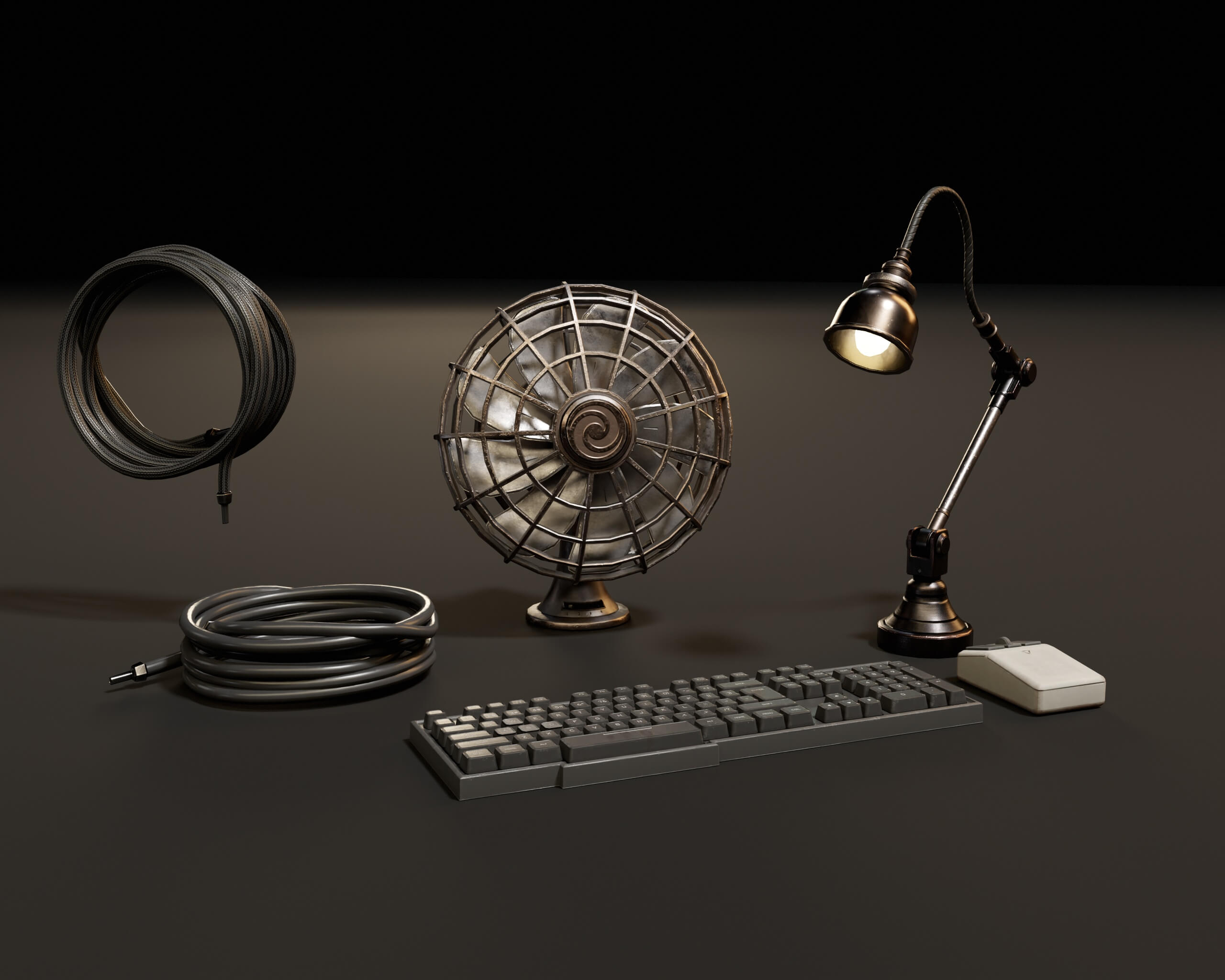 Sci-Fi Desk Accessories 3D Model by clockworkcreations