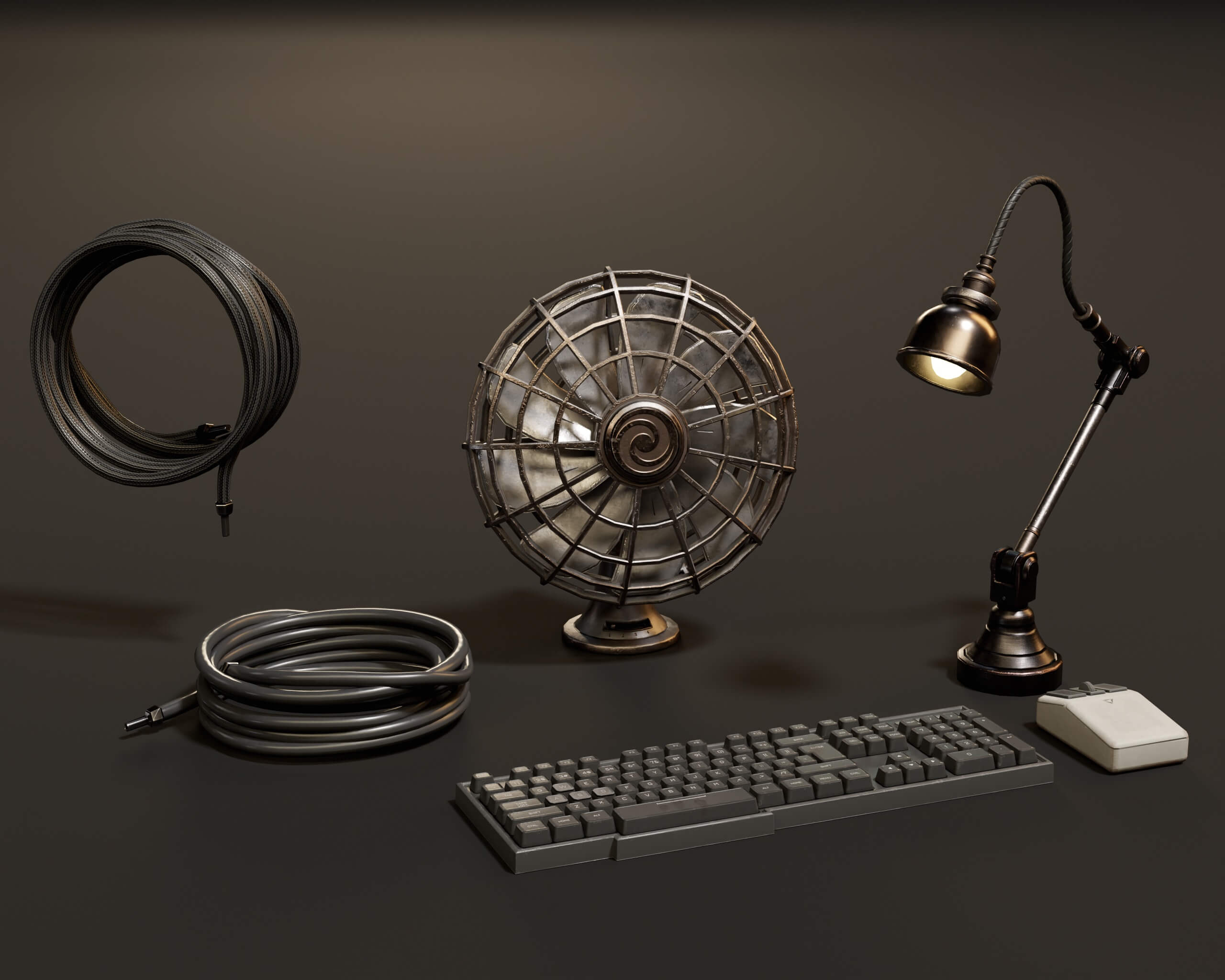 Sci-Fi Desk Accessories 3D Model by clockworkcreations