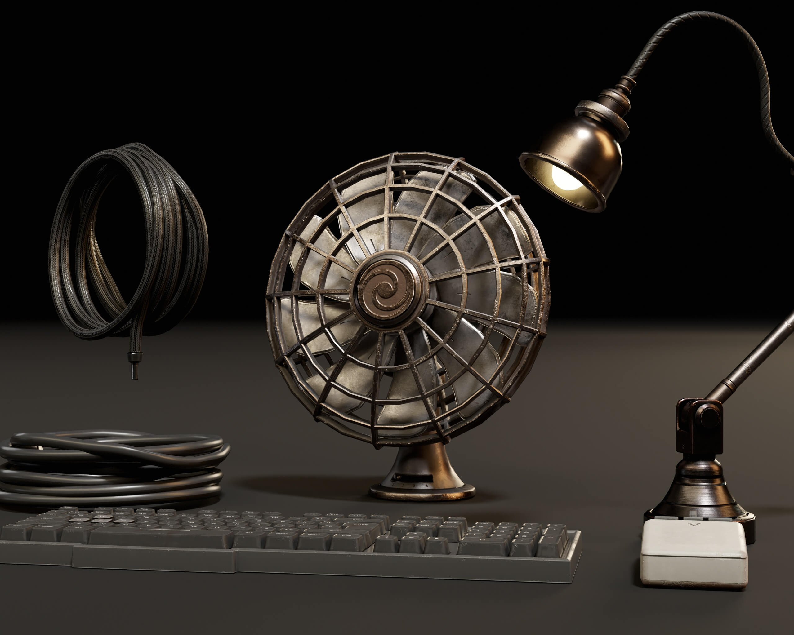 Sci-Fi Desk Accessories 3D Model by clockworkcreations