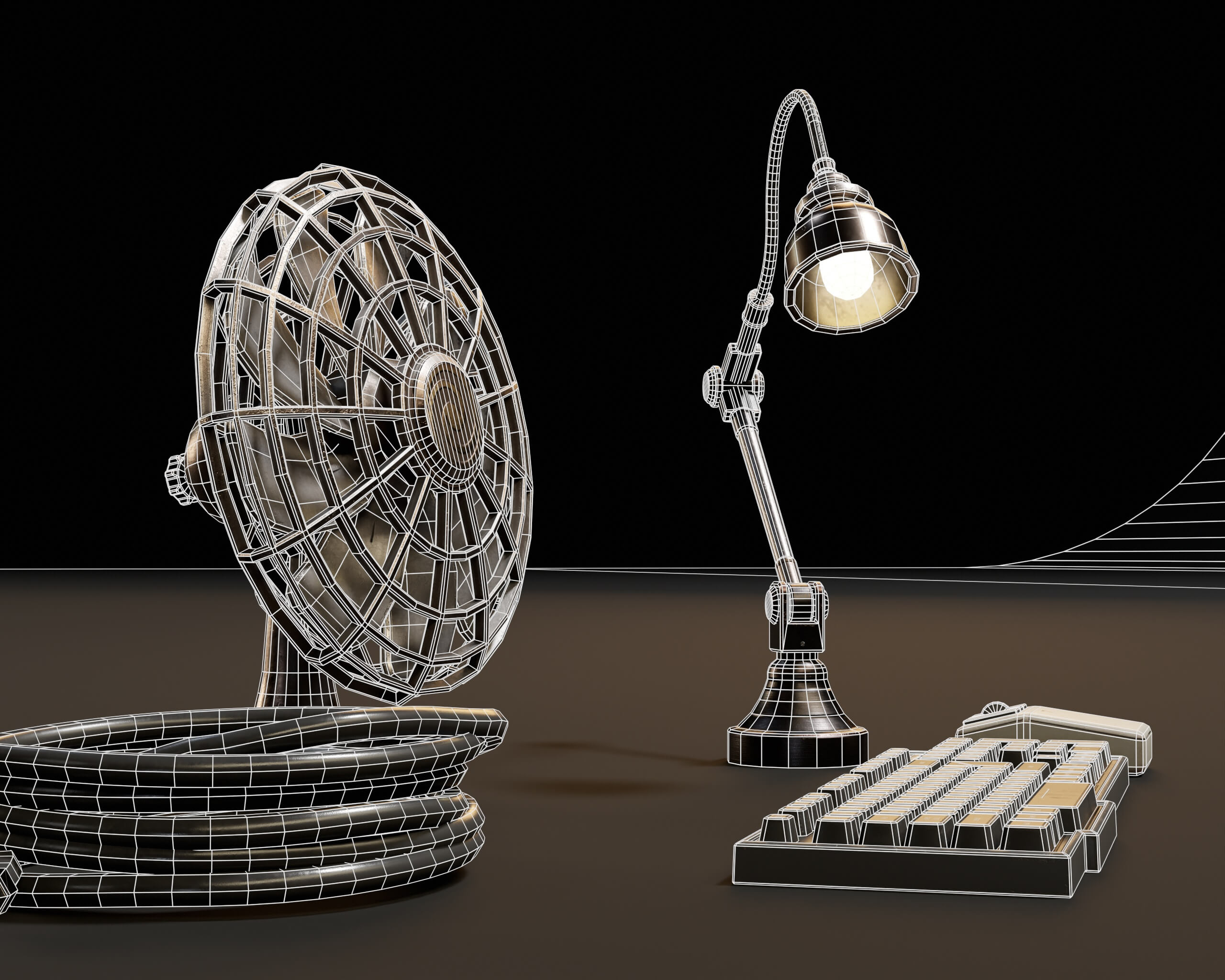 Sci-Fi Desk Accessories 3D Model by clockworkcreations
