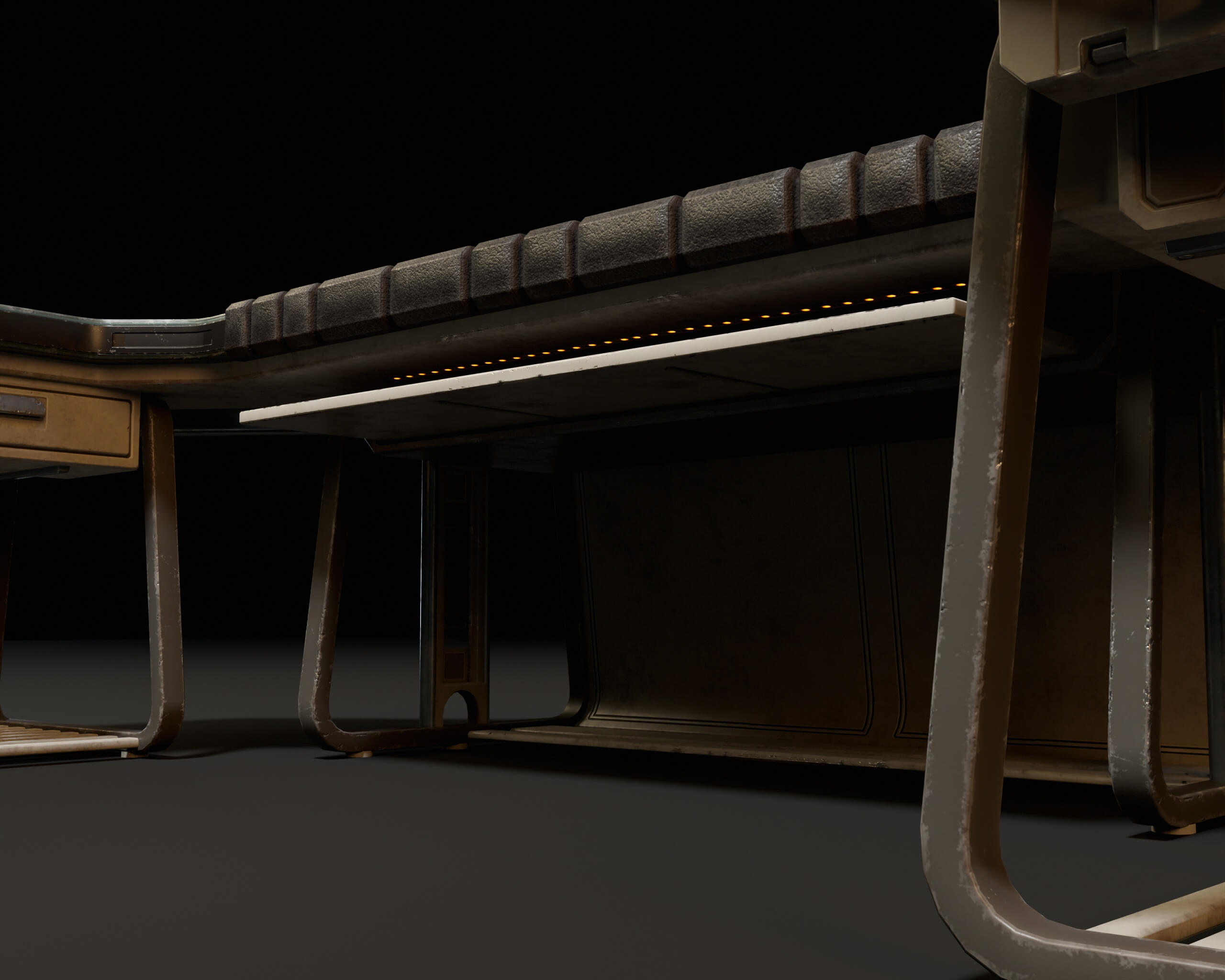Sci-Fi Metal Desk 3D Model by clockworkcreations