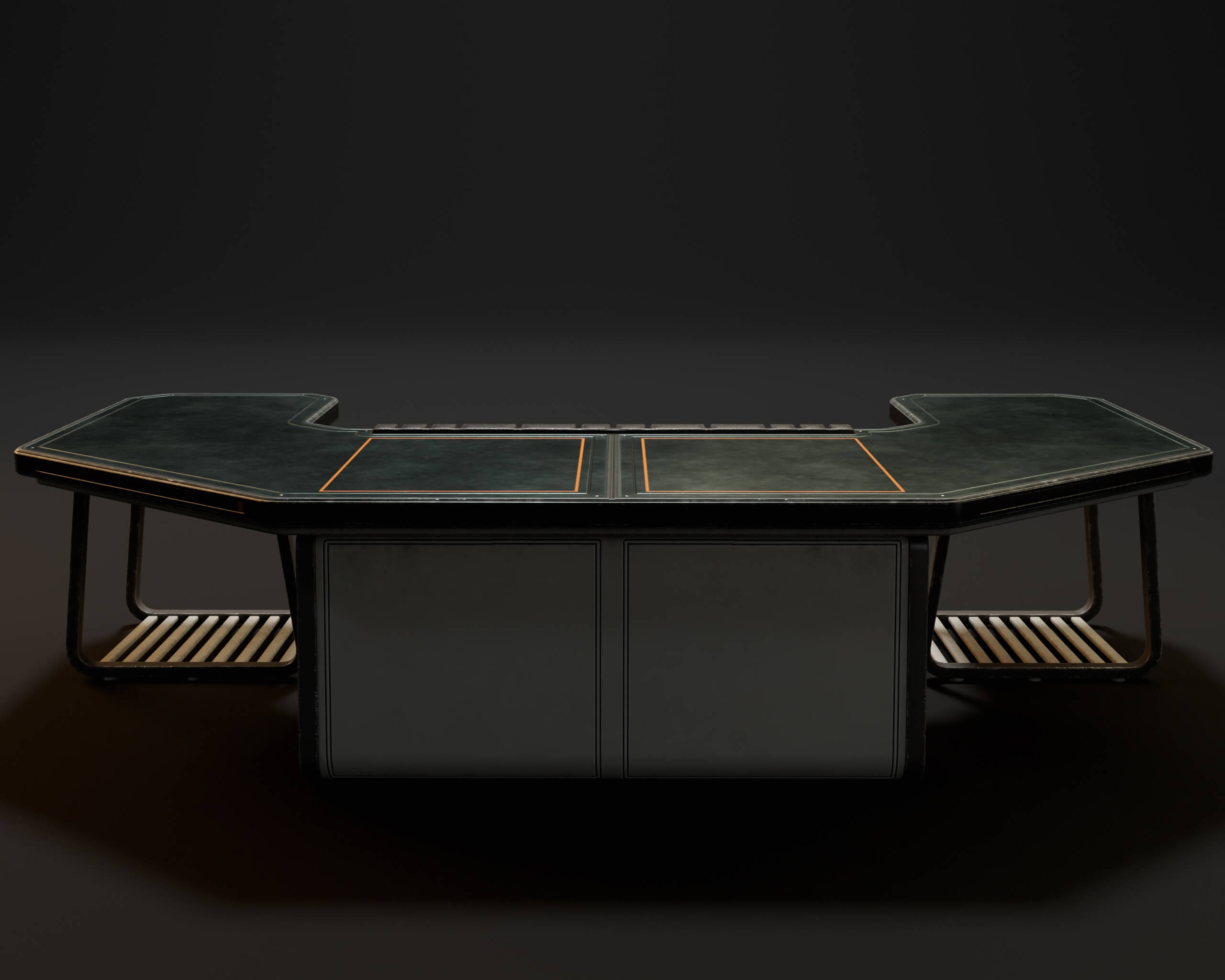 Sci-Fi Metal Desk 3D Model by clockworkcreations