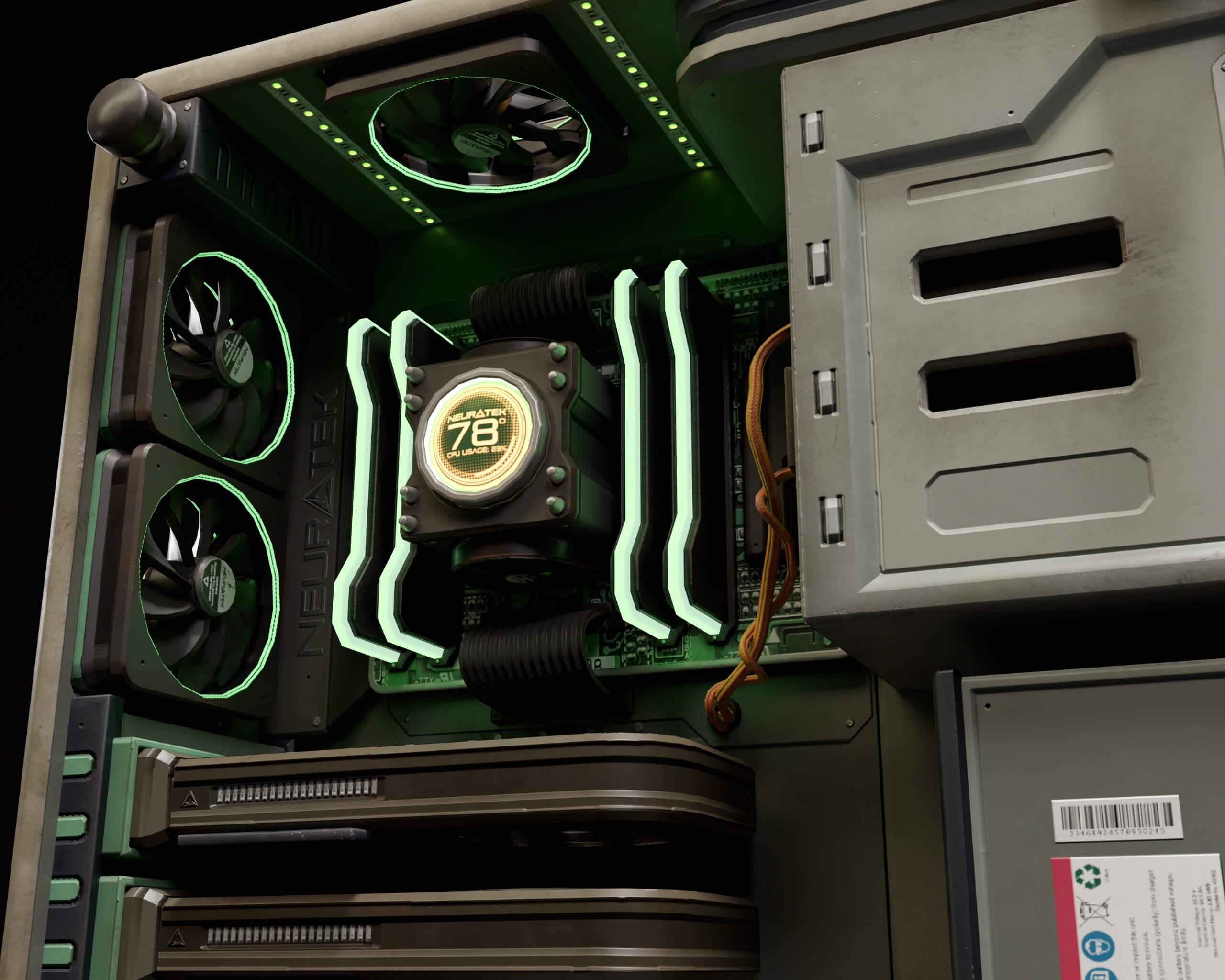 Sci-Fi Retro PC Tower 3D Model by clockworkcreations