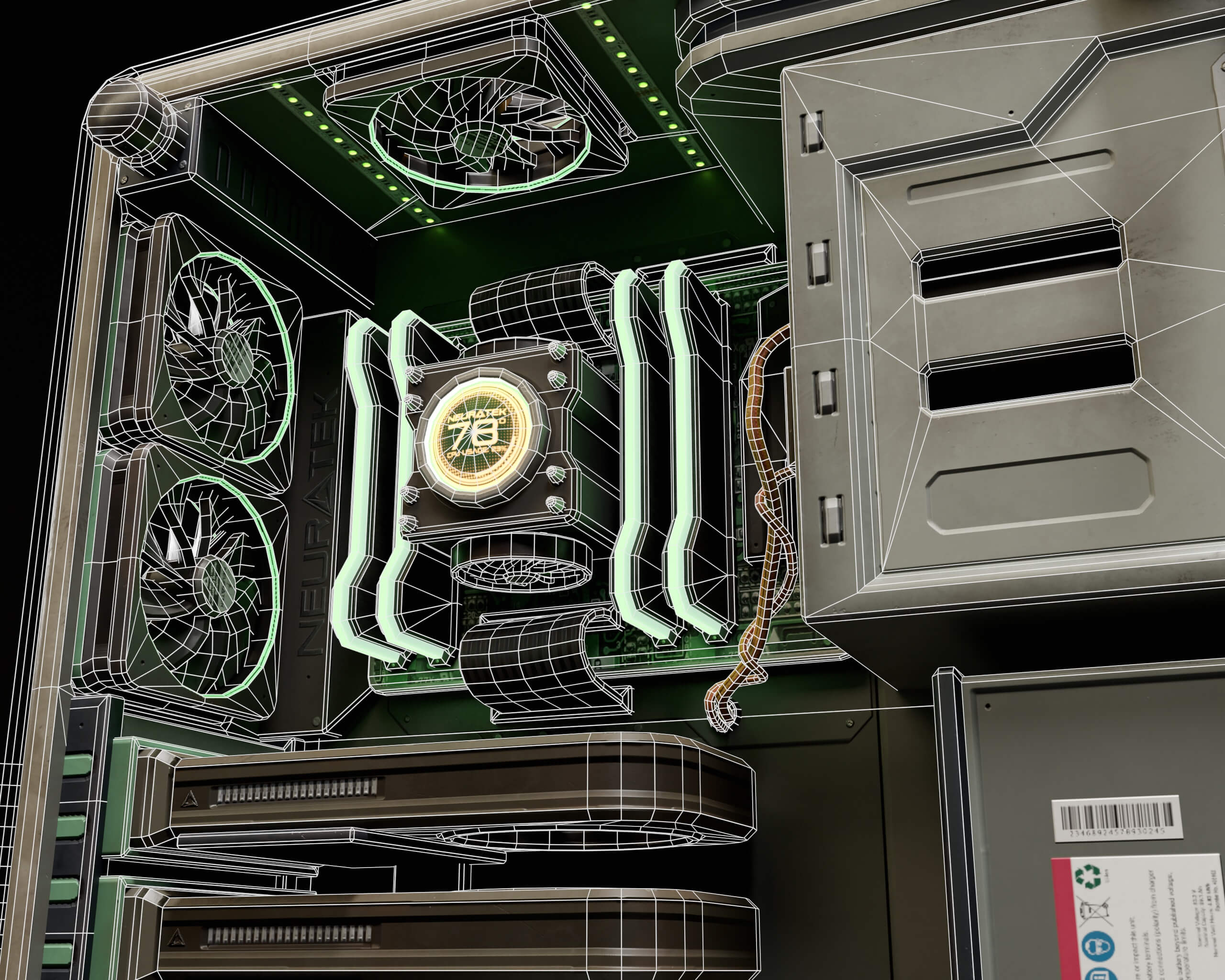 Sci-Fi Retro PC Tower 3D Model by clockworkcreations