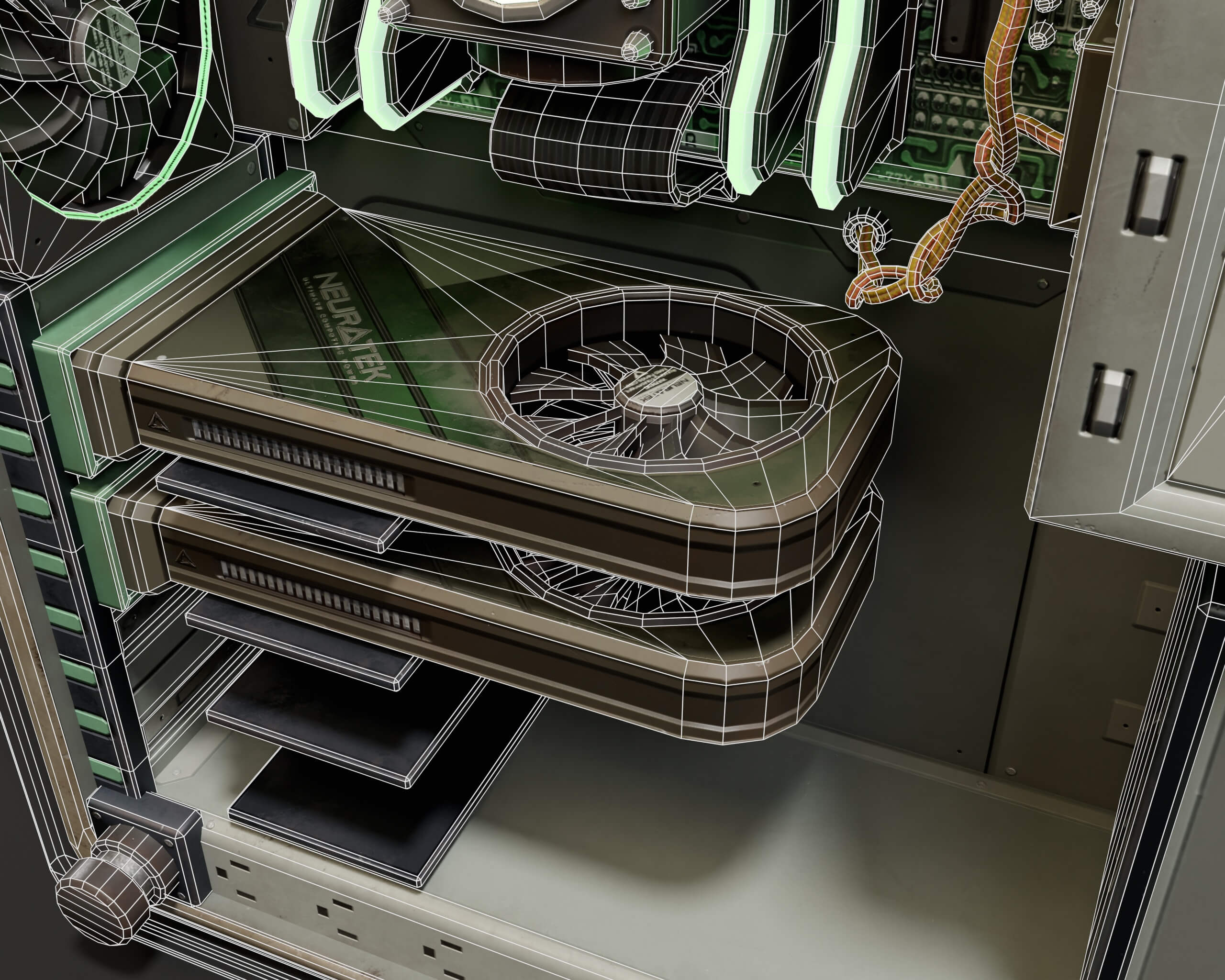 Sci-Fi Retro PC Tower 3D Model by clockworkcreations