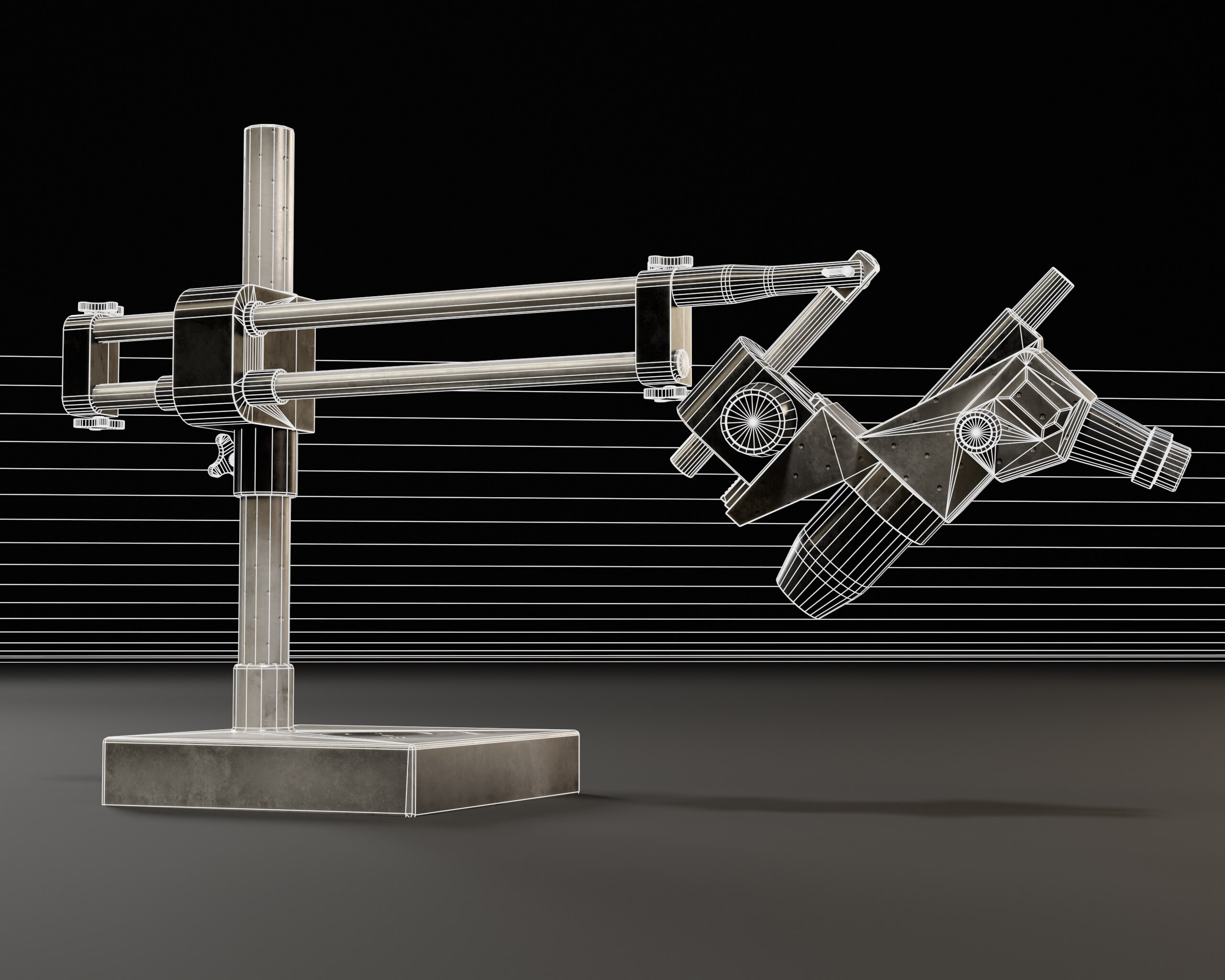 Sci-Fi Rotation Microscope 3D Model by clockworkcreations