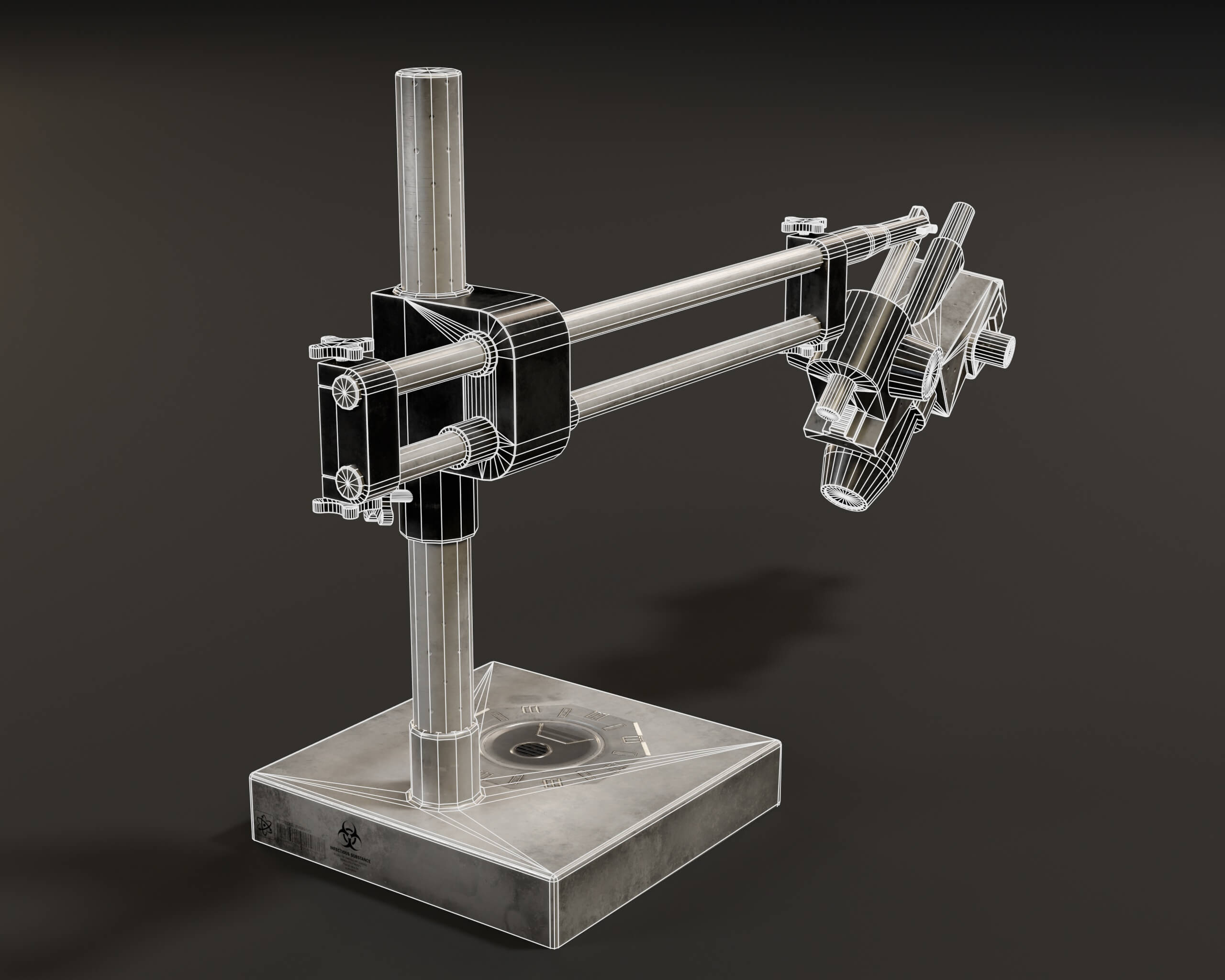 Sci-Fi Rotation Microscope 3D Model by clockworkcreations