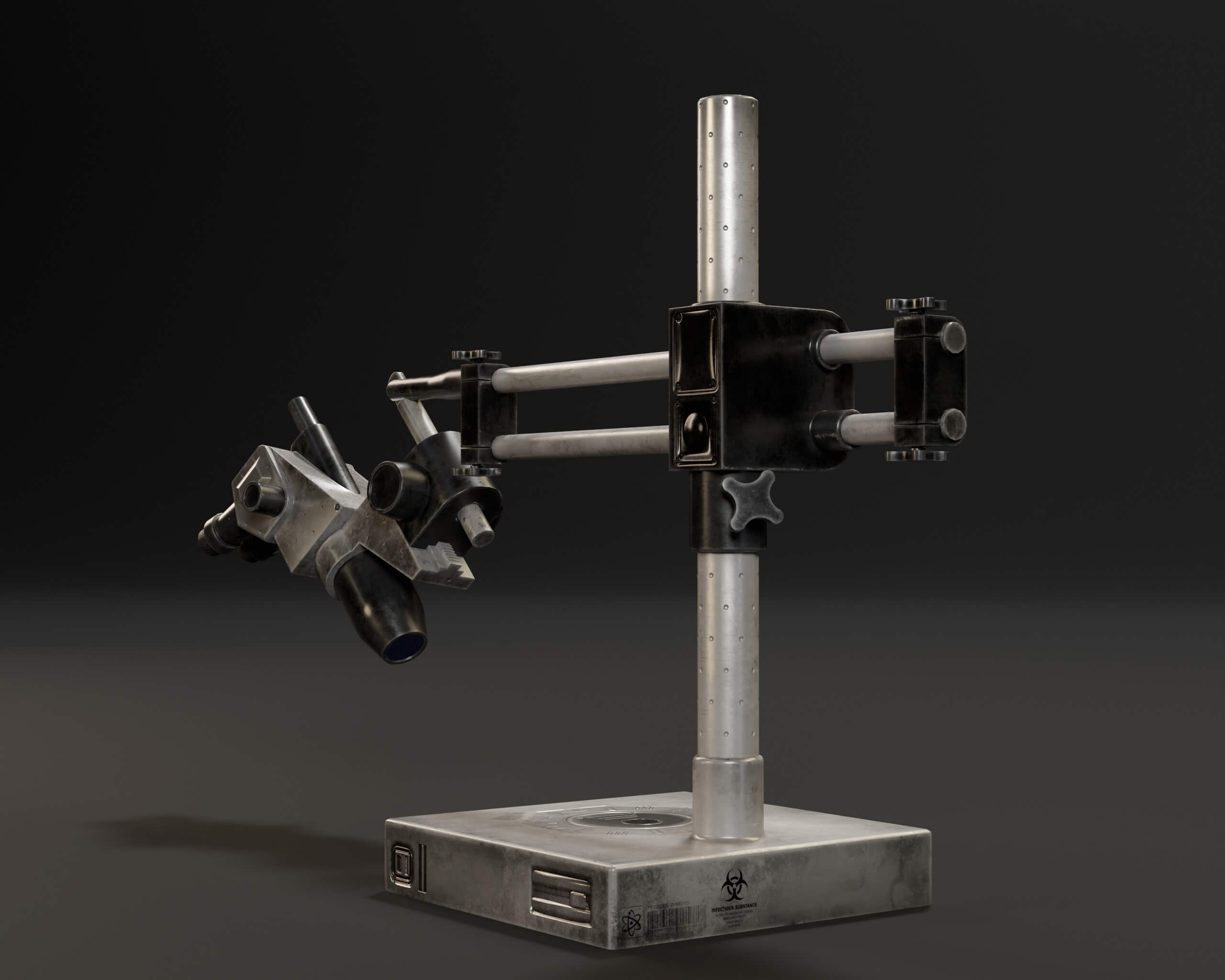 Sci-Fi Rotation Microscope 3D Model by clockworkcreations