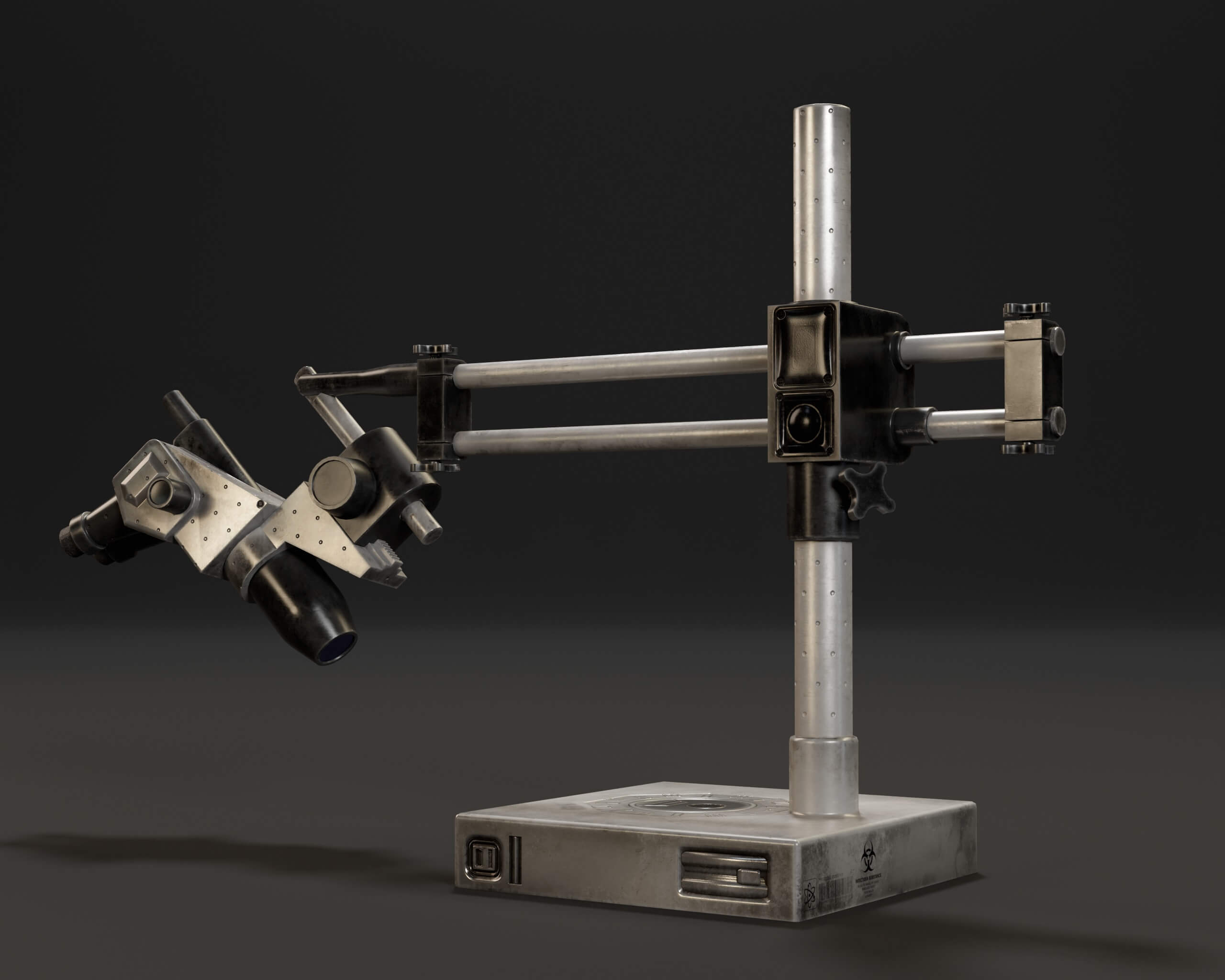 Sci-Fi Rotation Microscope 3D Model by clockworkcreations