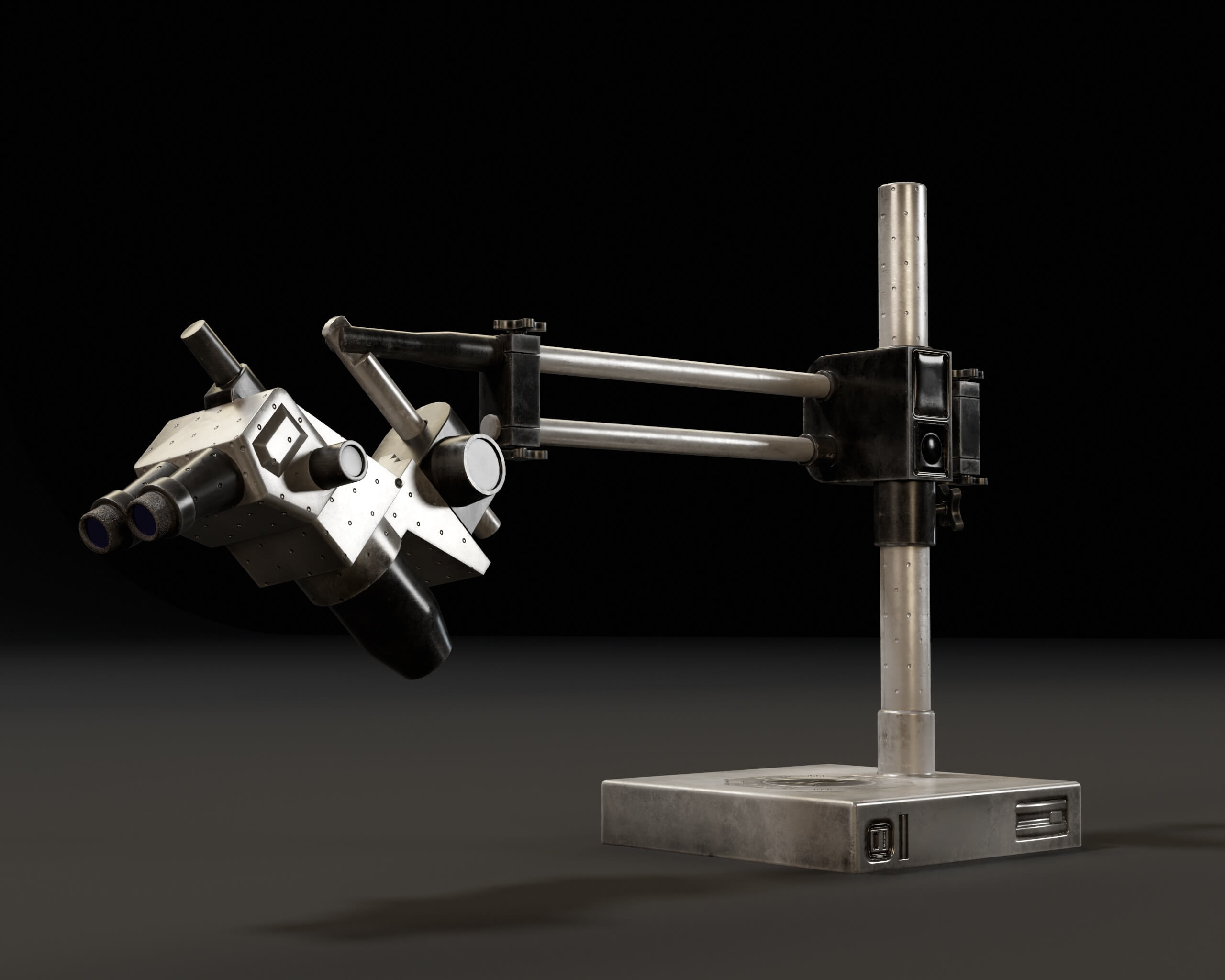 Sci-Fi Rotation Microscope 3D Model by clockworkcreations