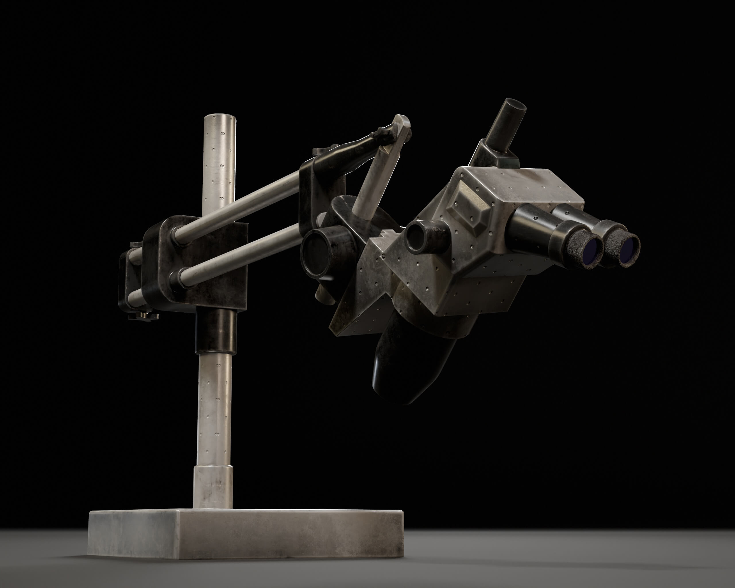Sci-Fi Rotation Microscope 3D Model by clockworkcreations