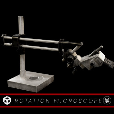Sci-Fi Rotation Microscope 3D Model by clockworkcreations