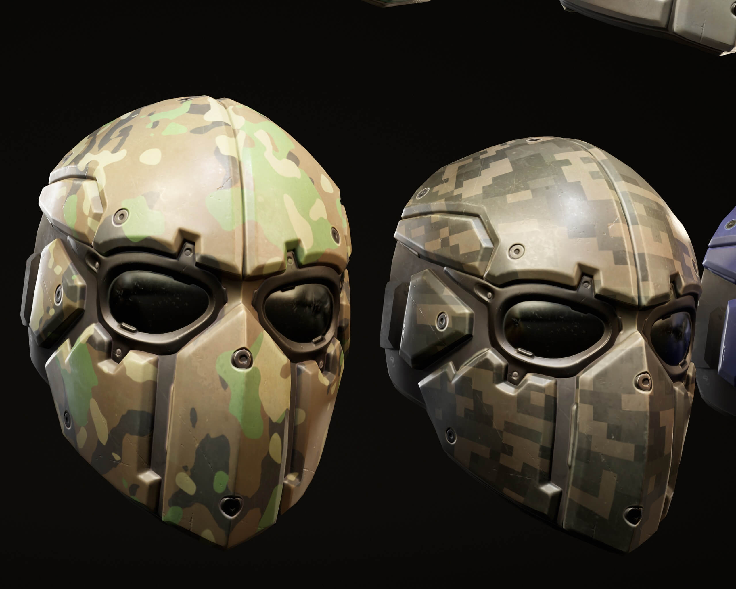 Sci-Fi Tactical Mask - 11 Colors 3D Model by clockworkcreations