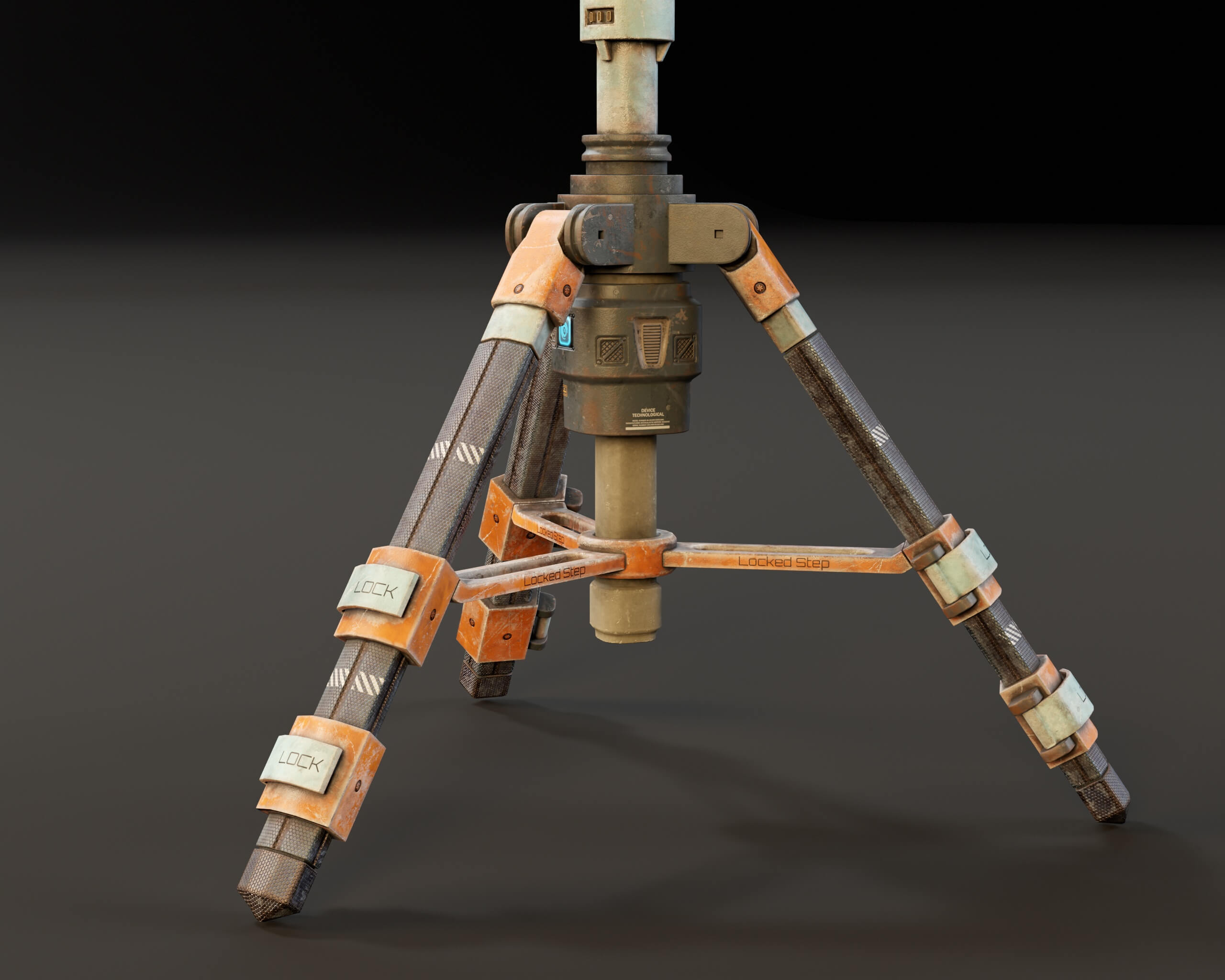 Sci-Fi Tripod Light Set 3D Model by clockworkcreations