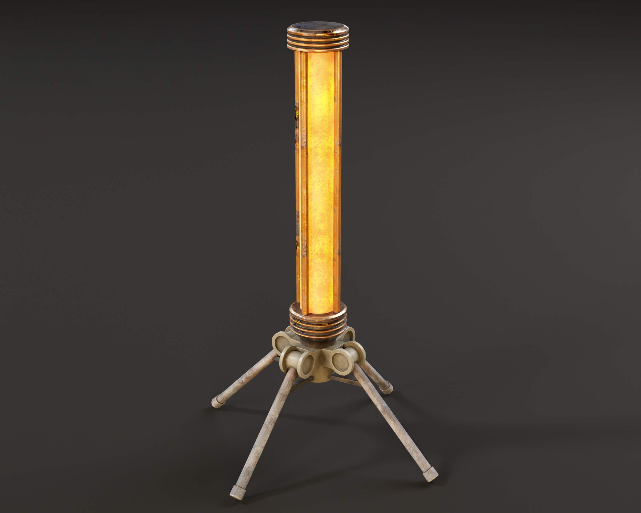 Sci-Fi Tripod Light Set 3D Model by clockworkcreations