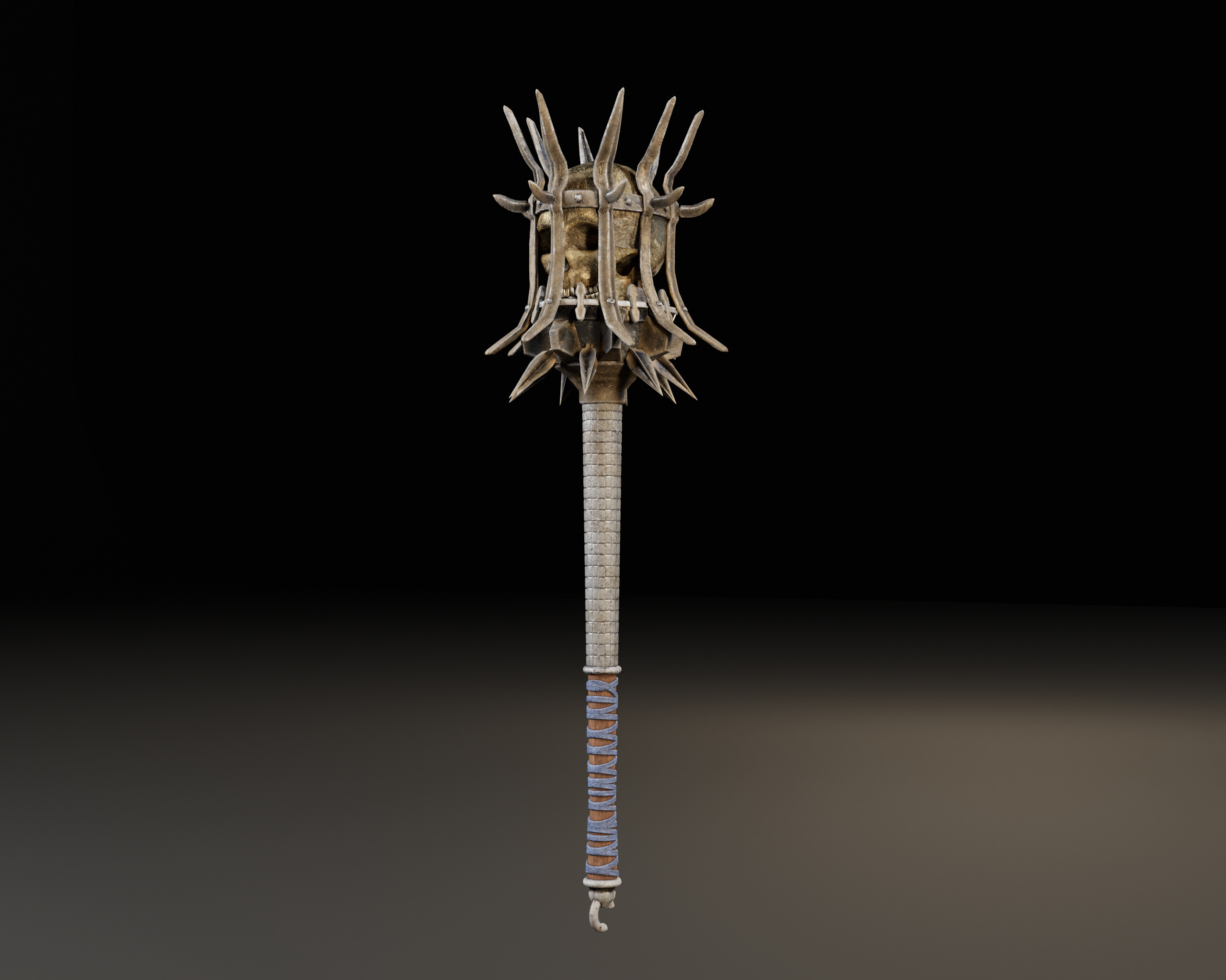 Medieval Skull Mace - 3D Model by clockworkcreations