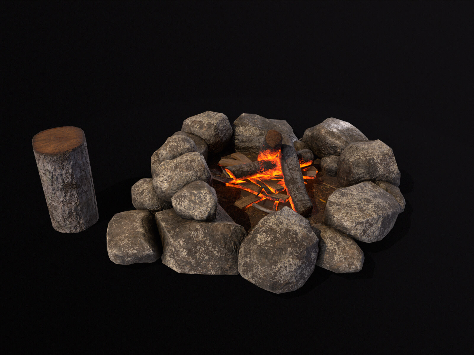 Small Fire Pit - 3D Model by clockworkcreations