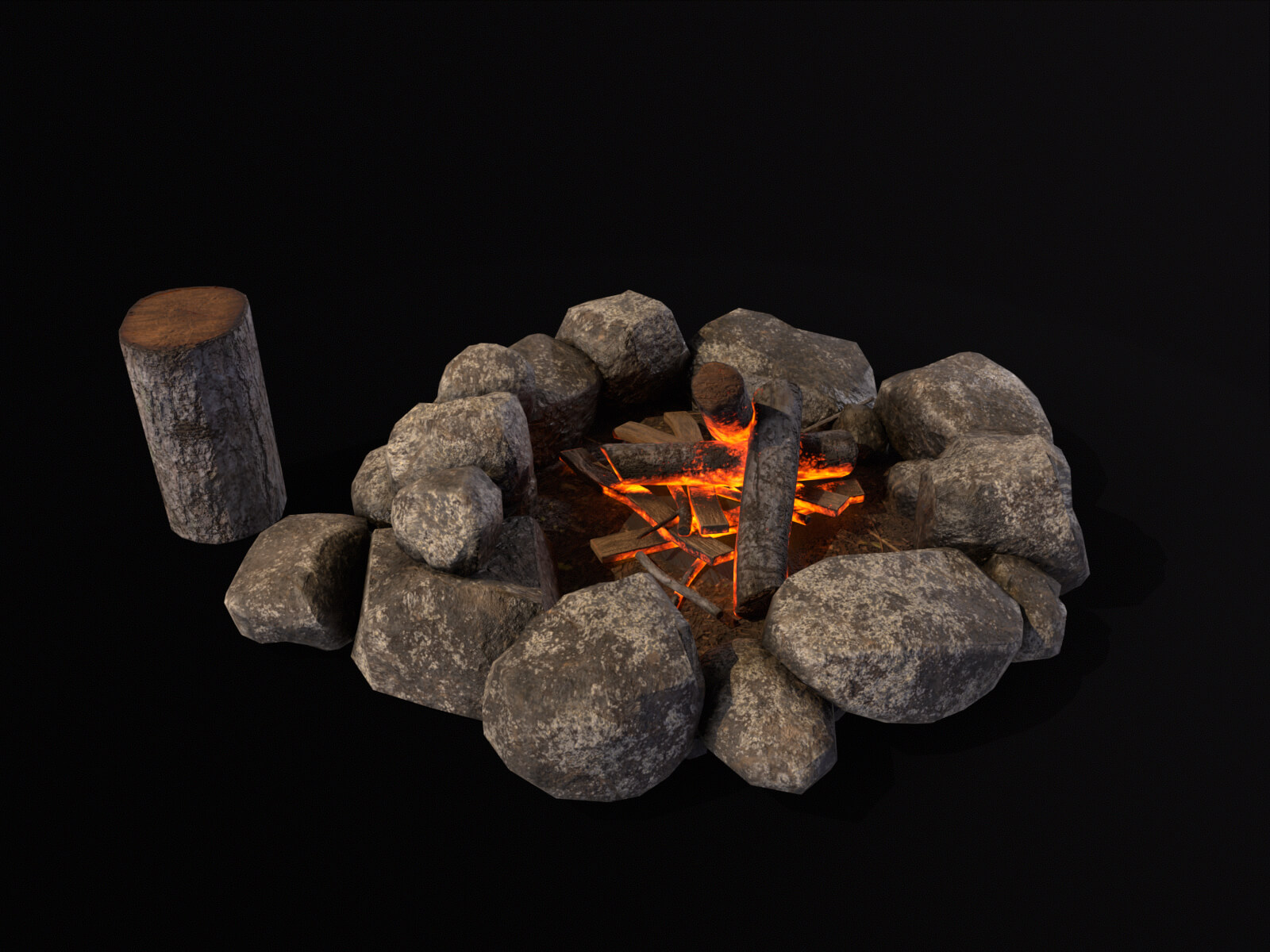 Small Fire Pit - 3D Model by clockworkcreations