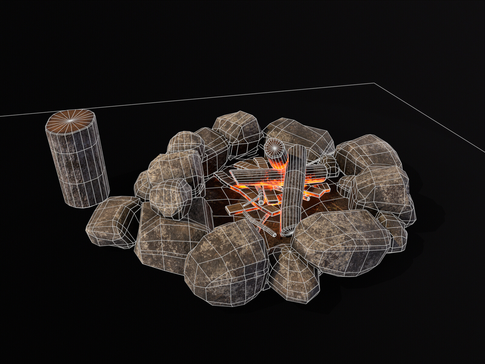 Small Fire Pit - 3D Model by clockworkcreations