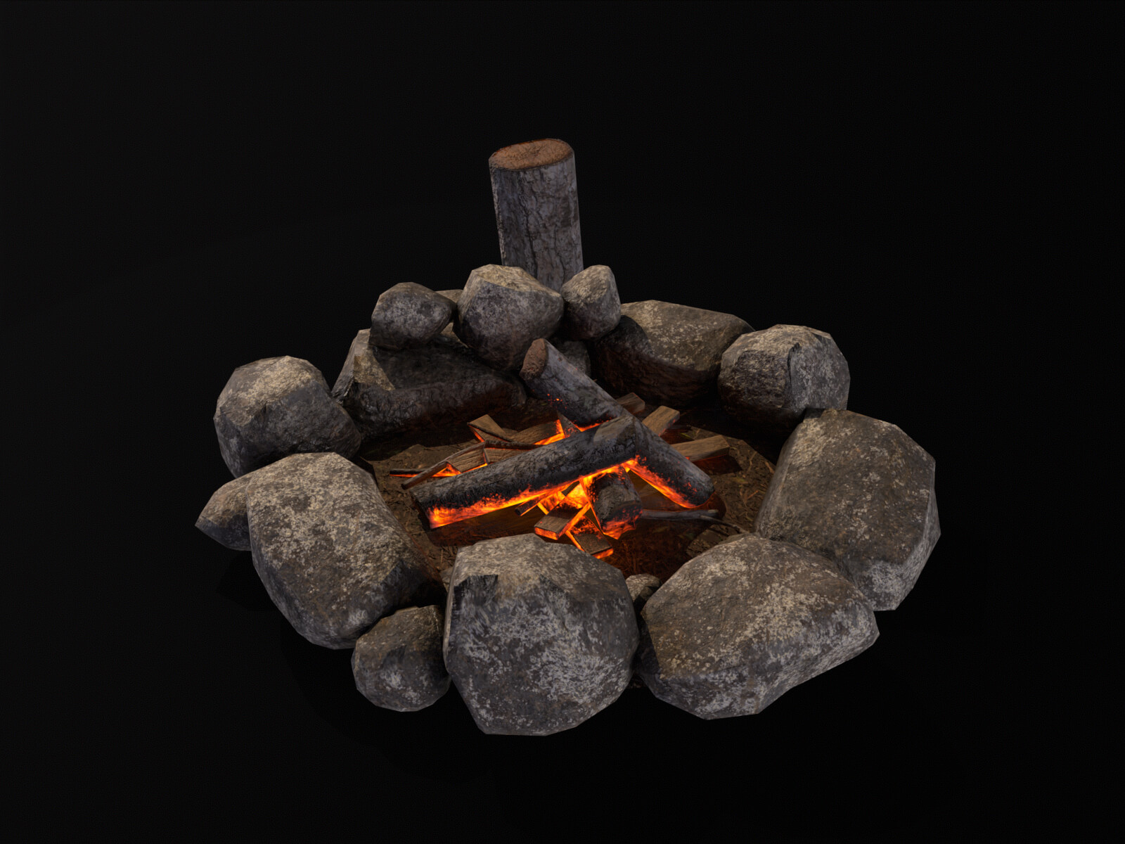 Small Fire Pit - 3D Model by clockworkcreations