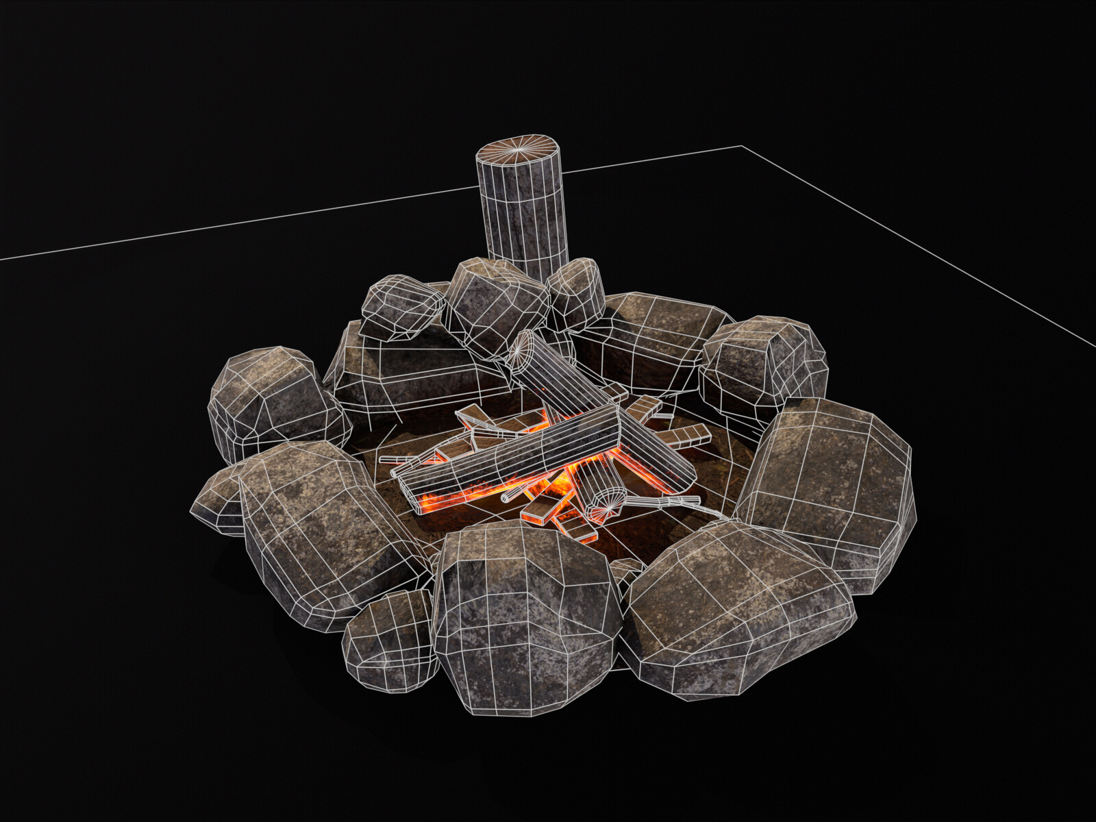 Small Fire Pit - 3D Model by clockworkcreations