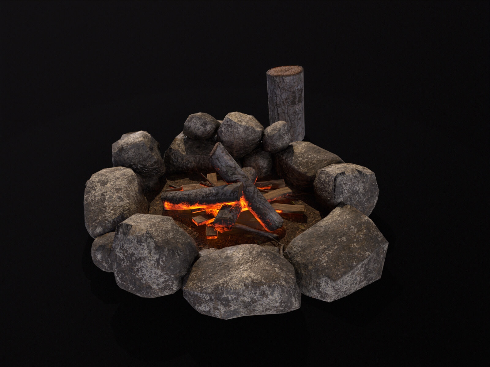 Small Fire Pit - 3D Model by clockworkcreations