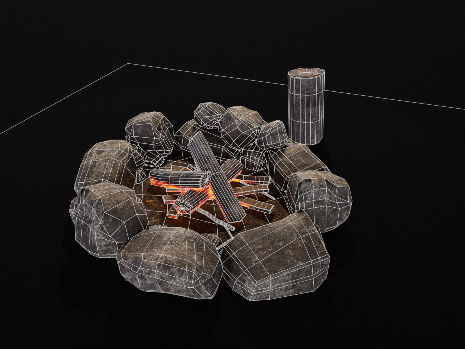 Small Fire Pit - 3D Model by clockworkcreations