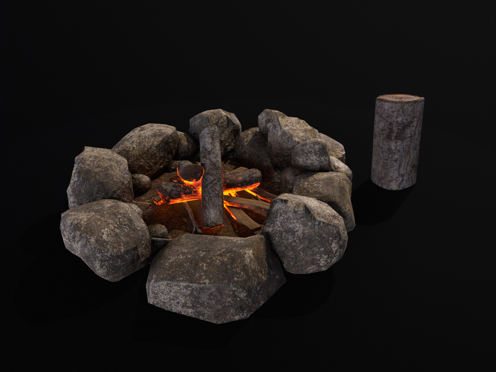 Small Fire Pit - 3D Model by clockworkcreations