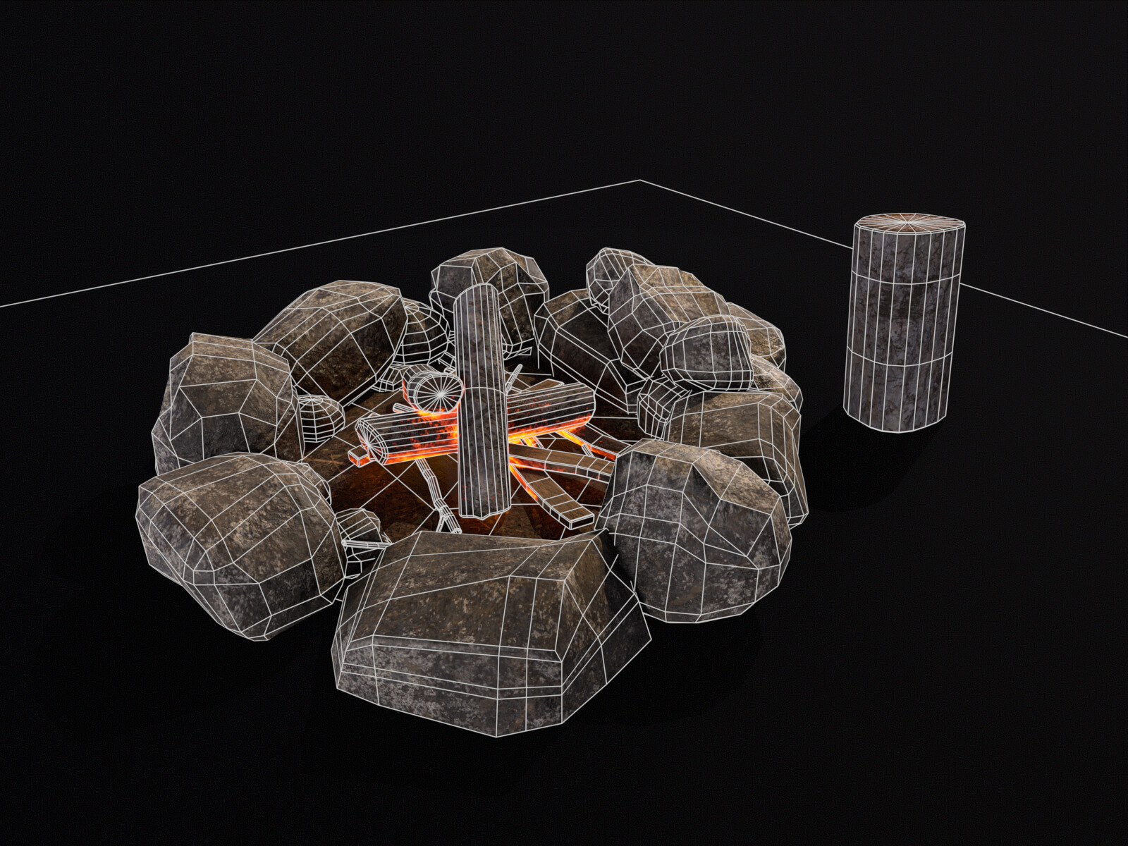 Small Fire Pit - 3D Model by clockworkcreations