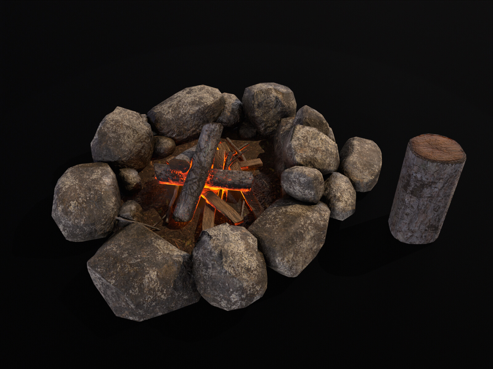 Small Fire Pit - 3D Model by clockworkcreations
