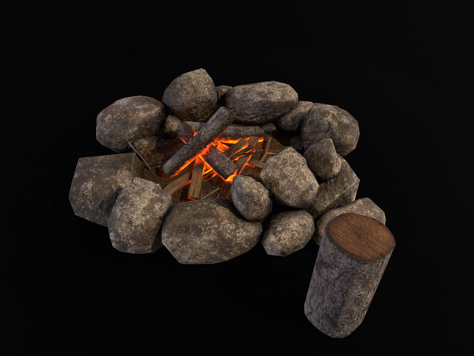 Small Fire Pit - 3D Model by clockworkcreations