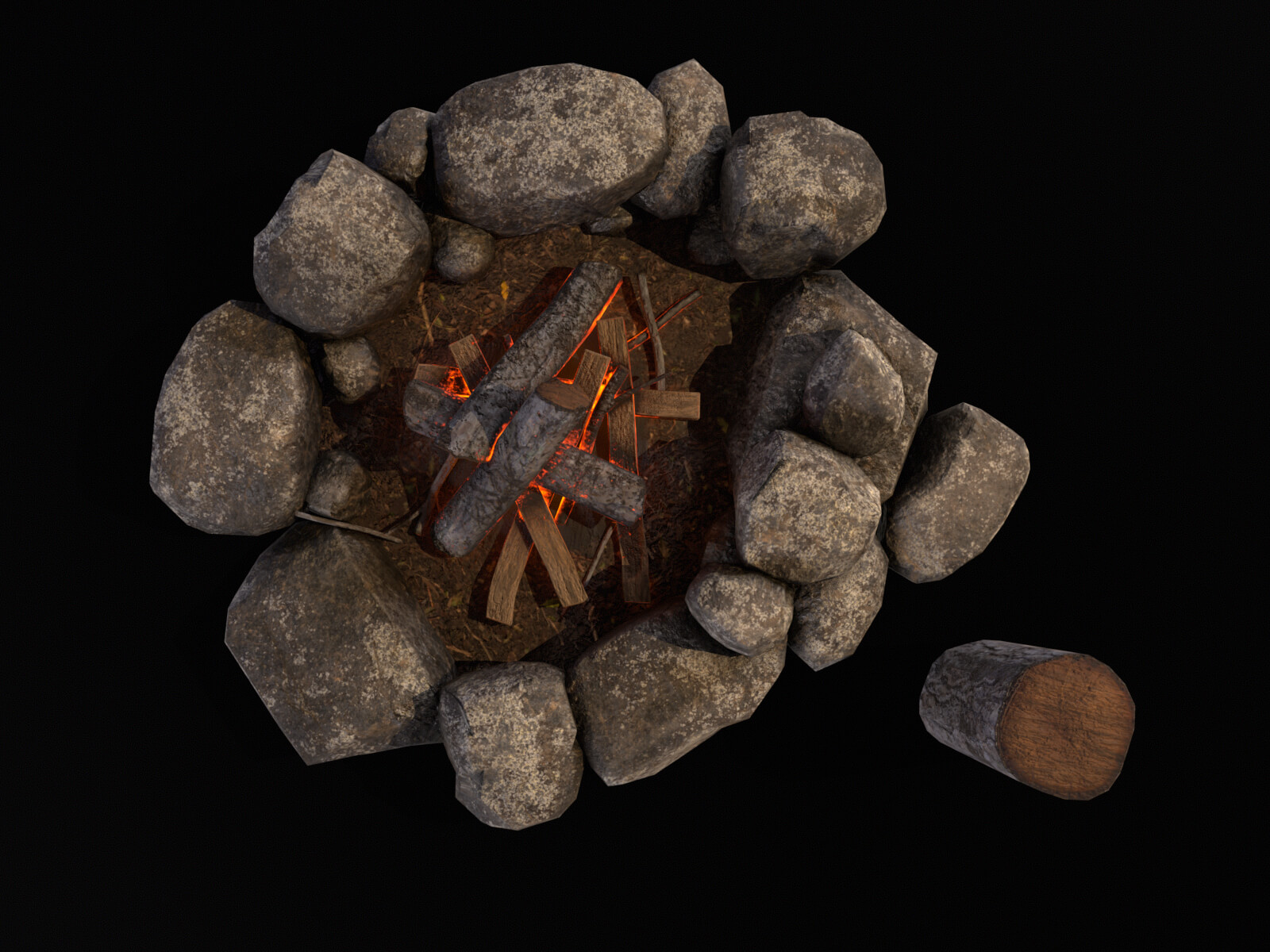 Small Fire Pit - 3D Model by clockworkcreations
