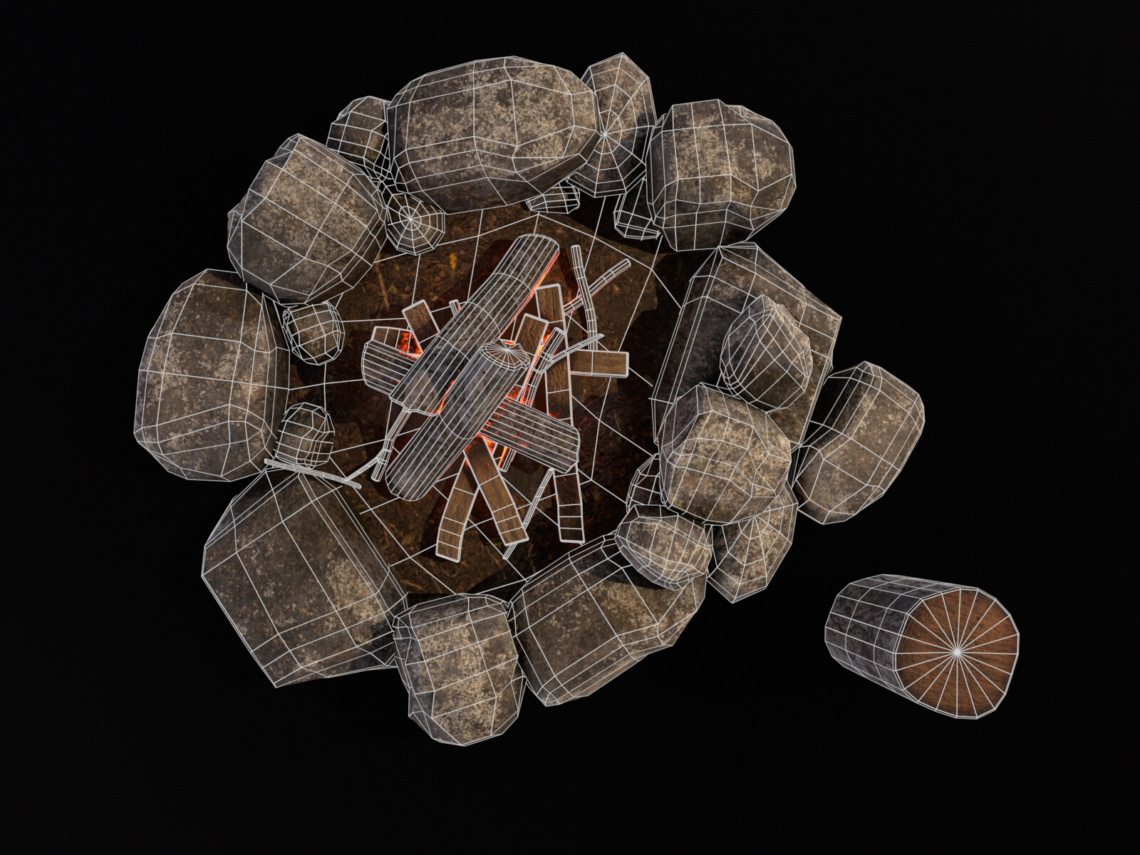 Small Fire Pit - 3D Model by clockworkcreations