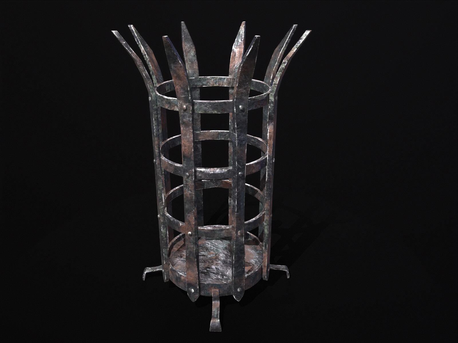 Spiked Fire Pit - 3D Model by clockworkcreations
