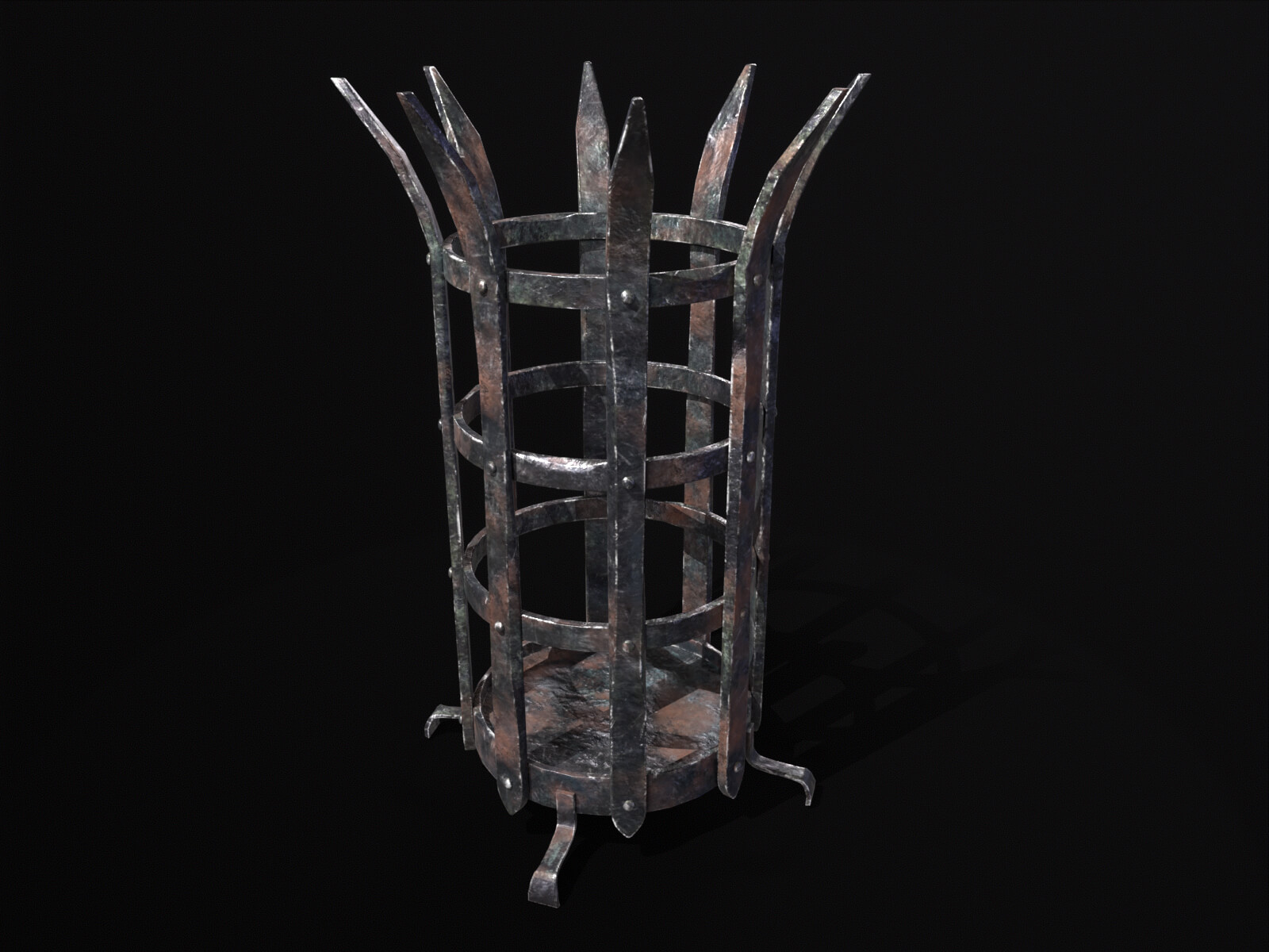 Spiked Fire Pit - 3D Model by clockworkcreations