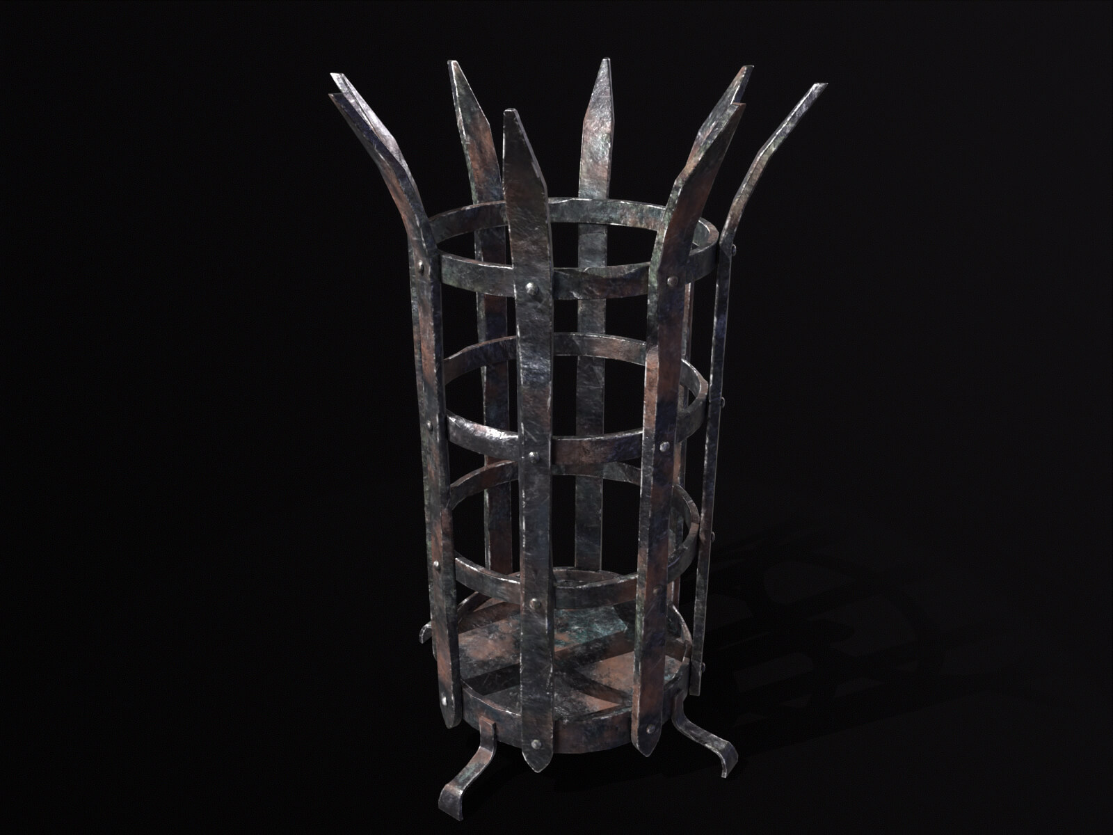 Spiked Fire Pit - 3D Model by clockworkcreations