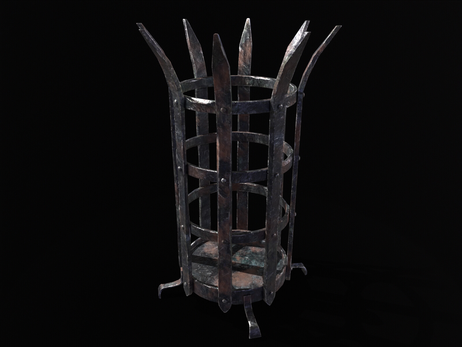 Spiked Fire Pit - 3D Model by clockworkcreations