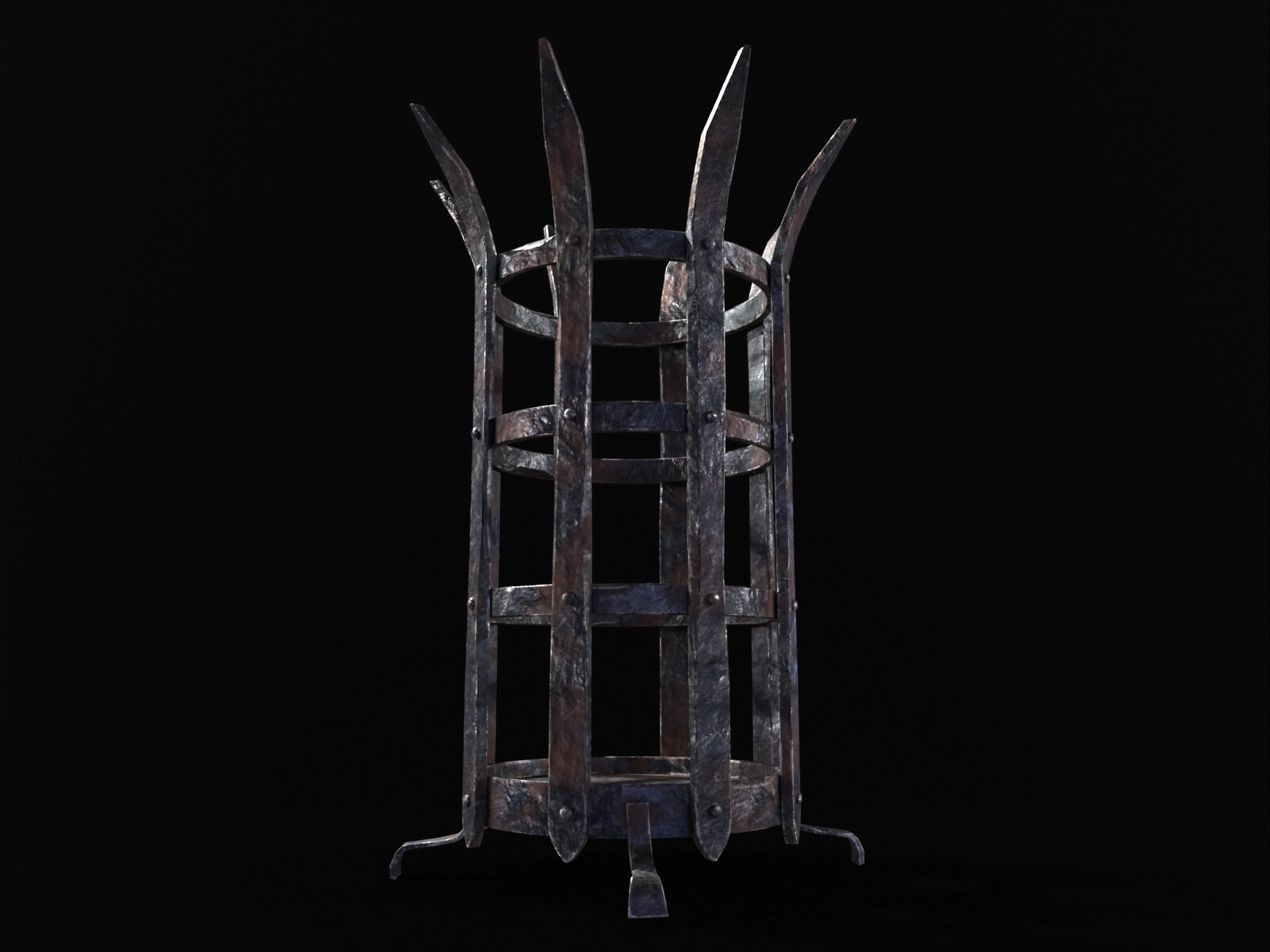 Spiked Fire Pit - 3D Model by clockworkcreations