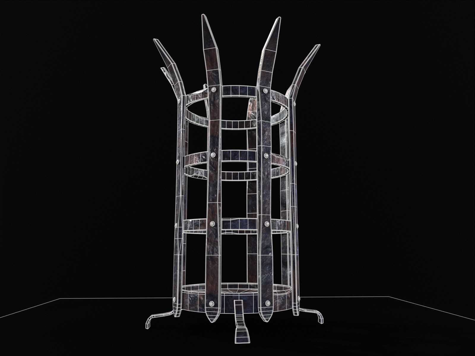 Spiked Fire Pit - 3D Model by clockworkcreations