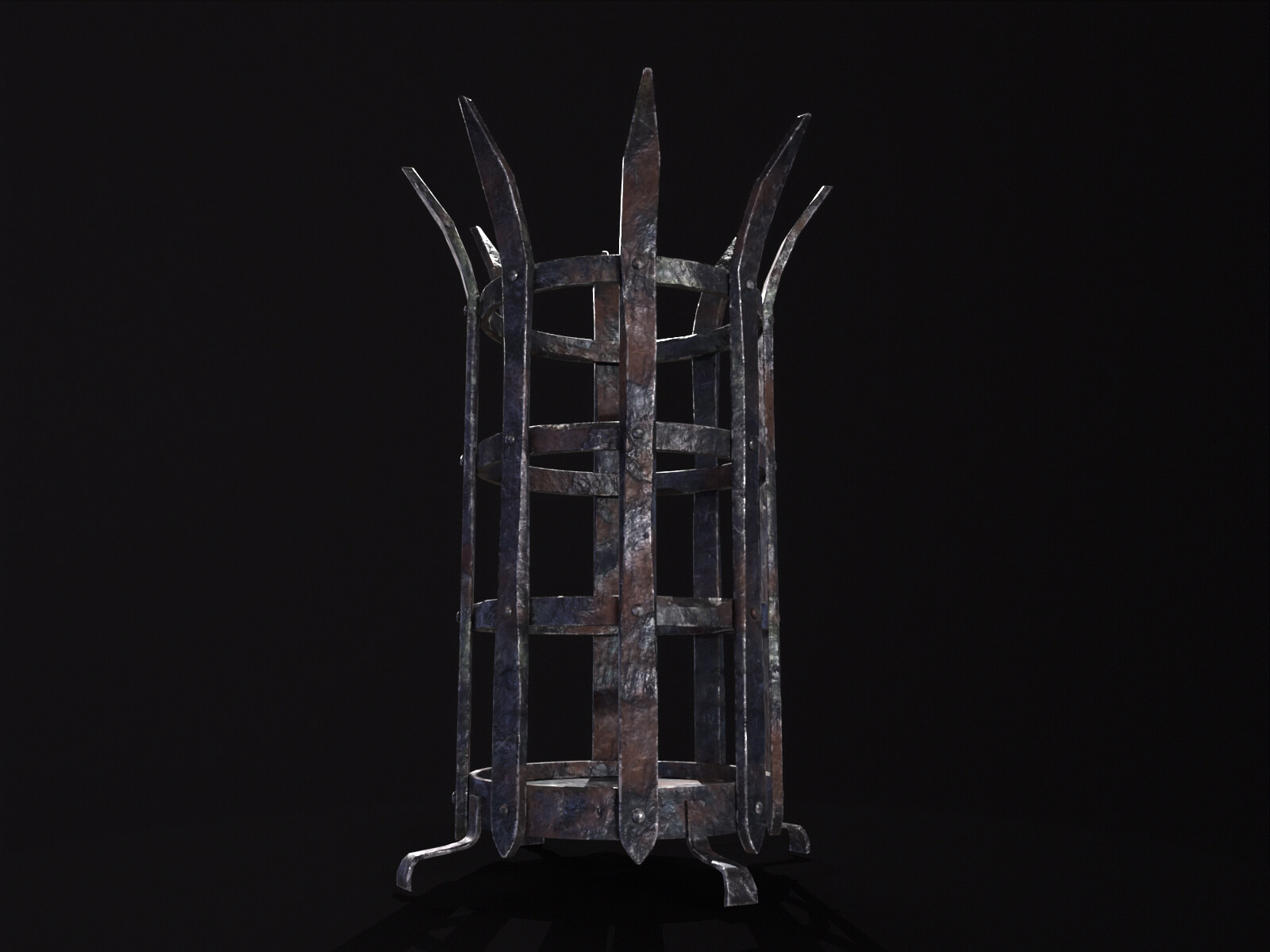 Spiked Fire Pit - 3D Model by clockworkcreations