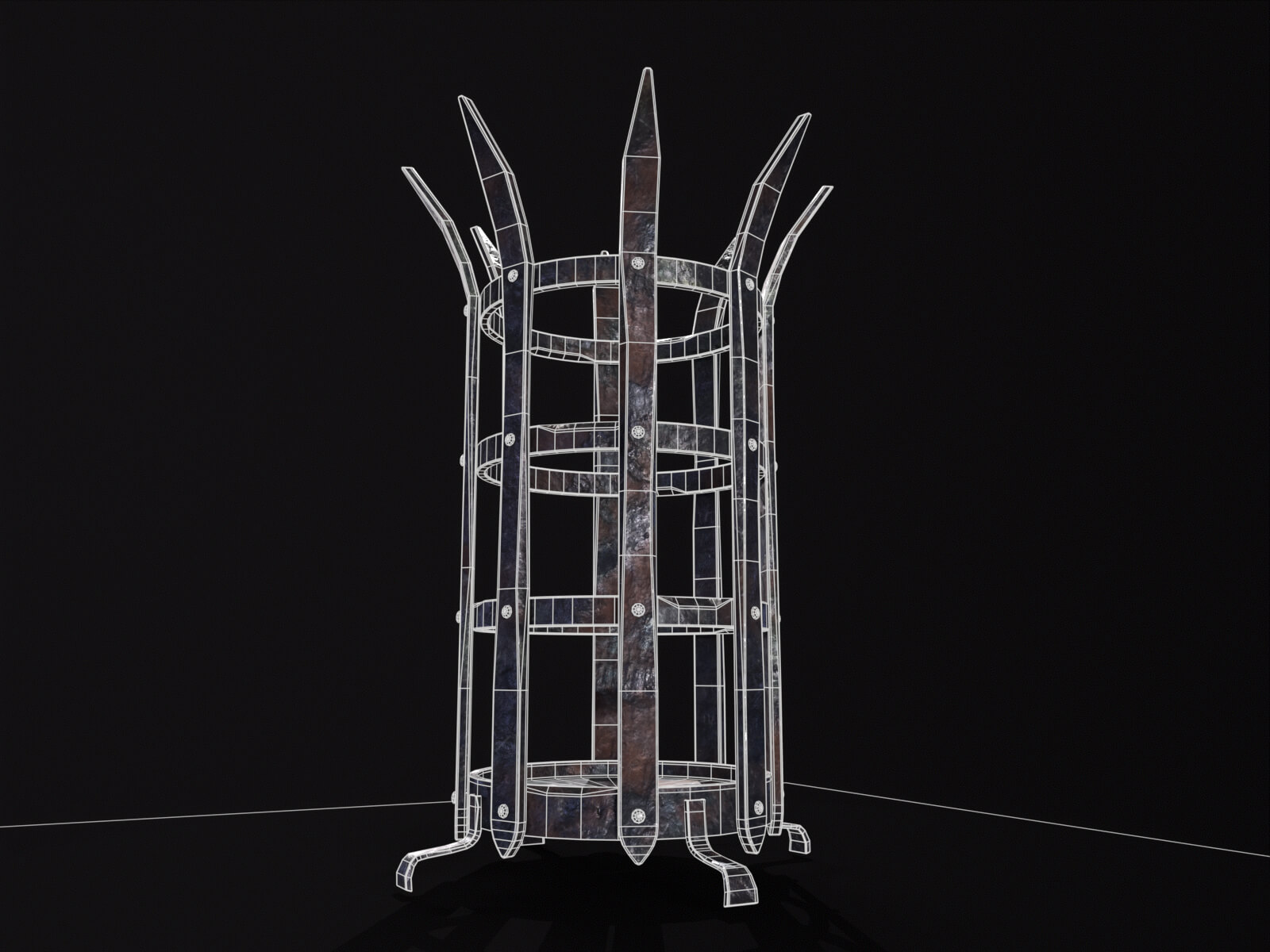 Spiked Fire Pit - 3D Model by clockworkcreations